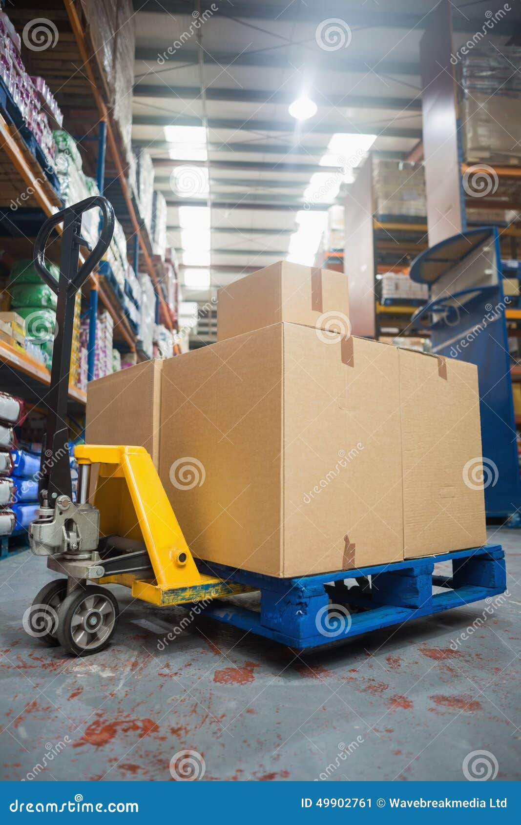 Boxes on Trolley in Warehouse Stock Image - Image of store ...