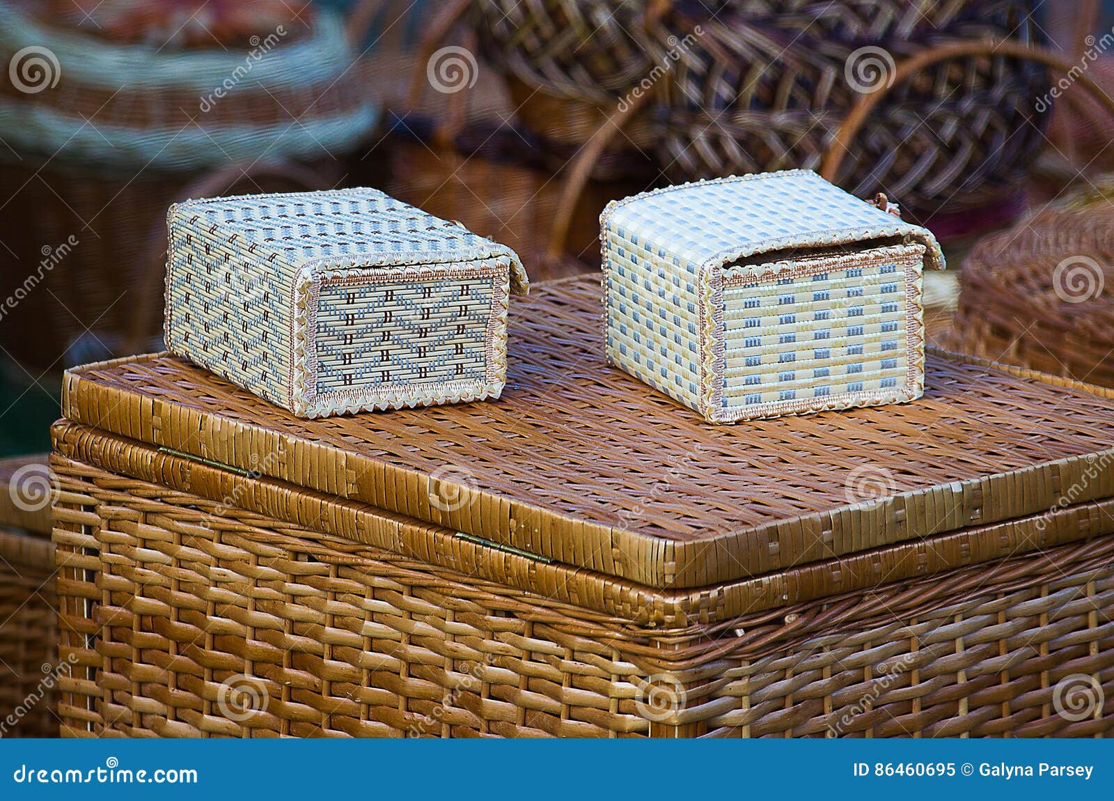 Boxes twigs are sold stock image. Image of basket, decoration - 86460695