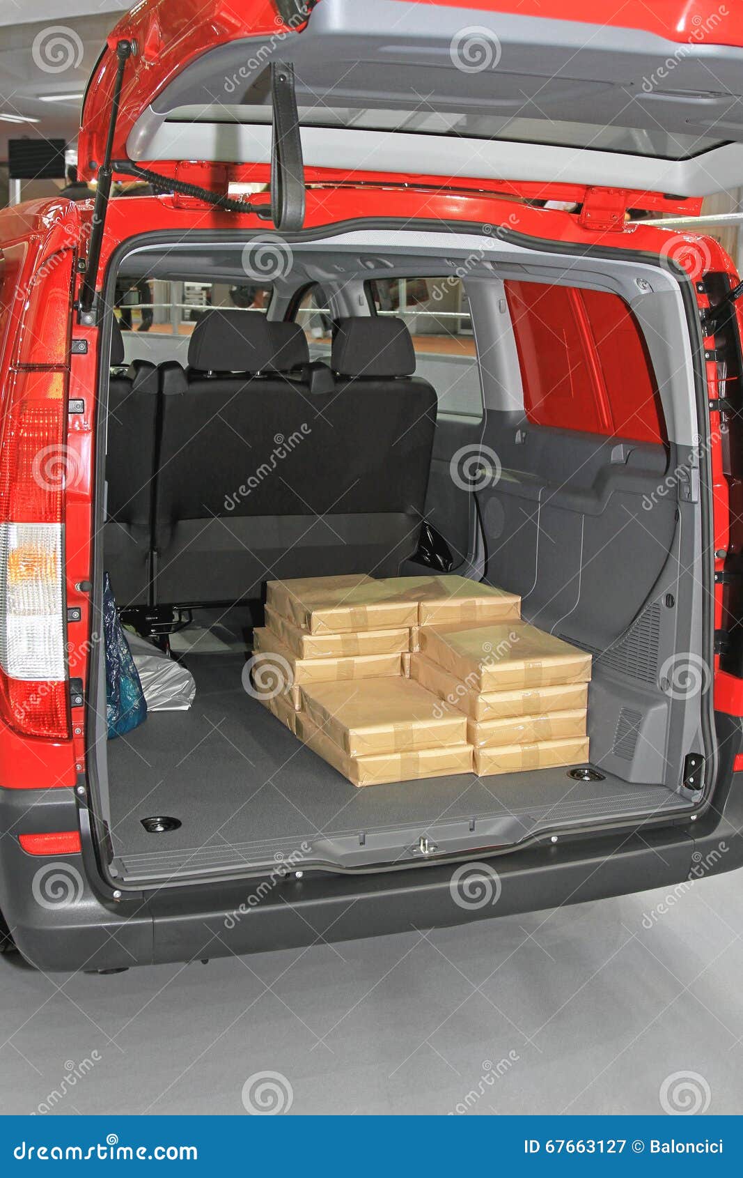 Boxes in Van stock image. Image of space, compartment - 67663127