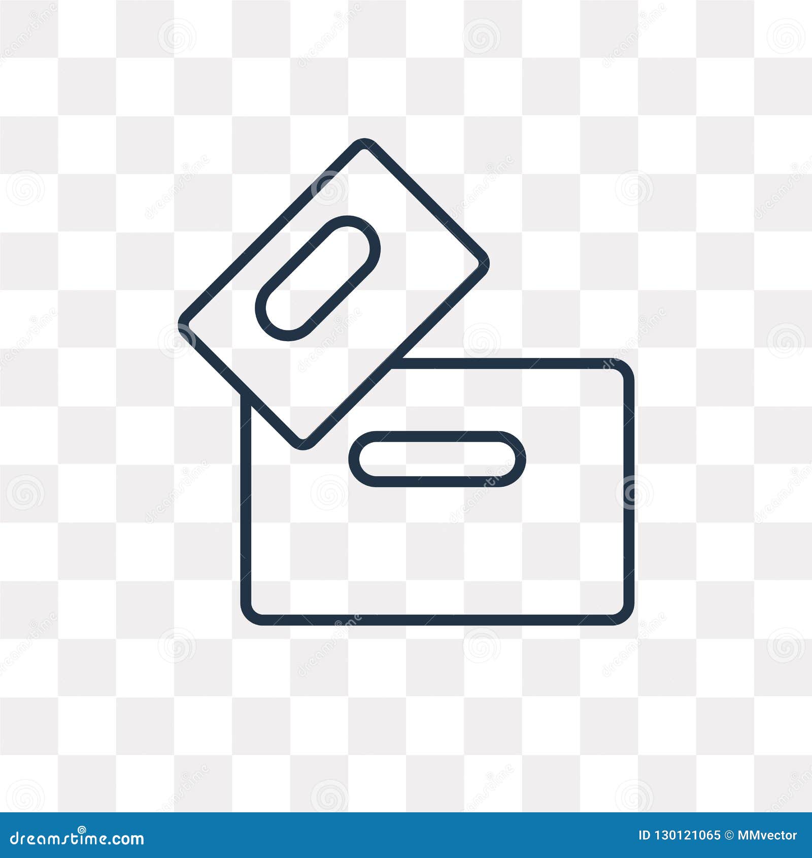 Boxes Vector Icon Isolated on Transparent Background, Linear Box Stock ...