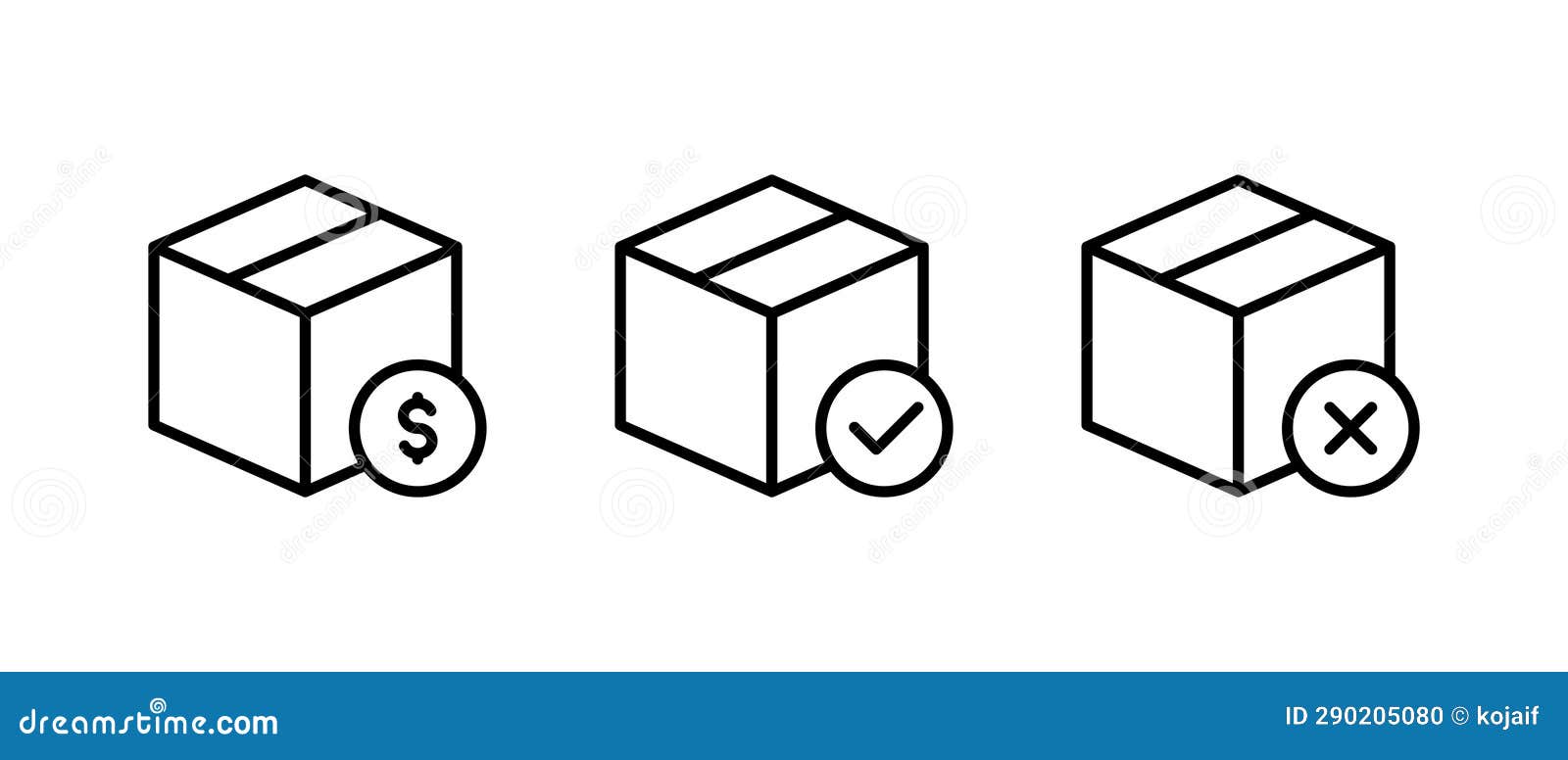 Boxes Vector Icon Set. Status Delivery Symbol Stock Vector ...