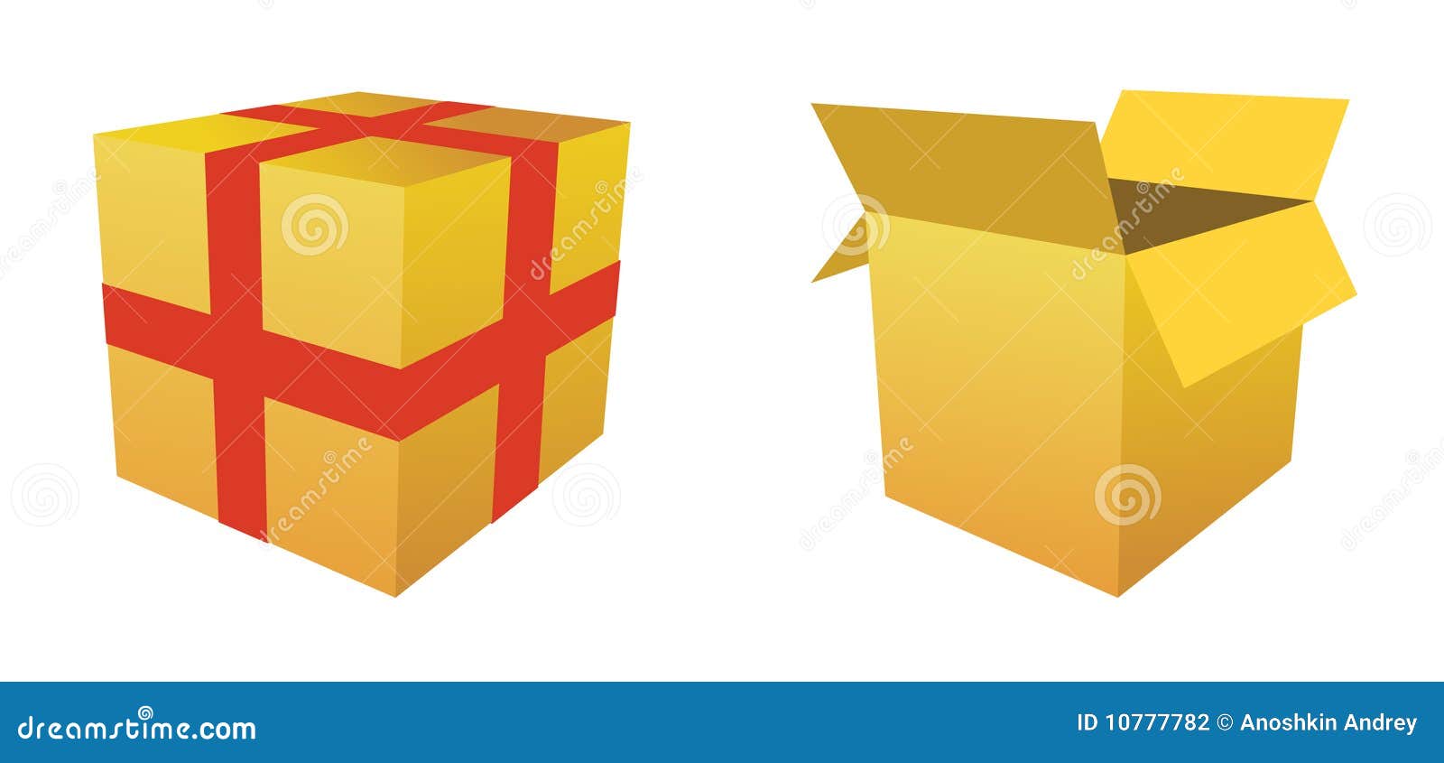 Boxes - vector image stock vector. Illustration of chest - 10777782