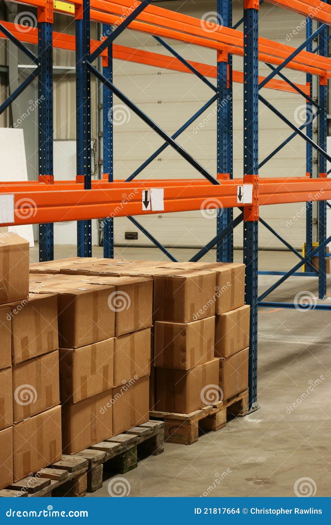 Boxes in a Warehouse stock photo. Image of interior, shelves - 21817664