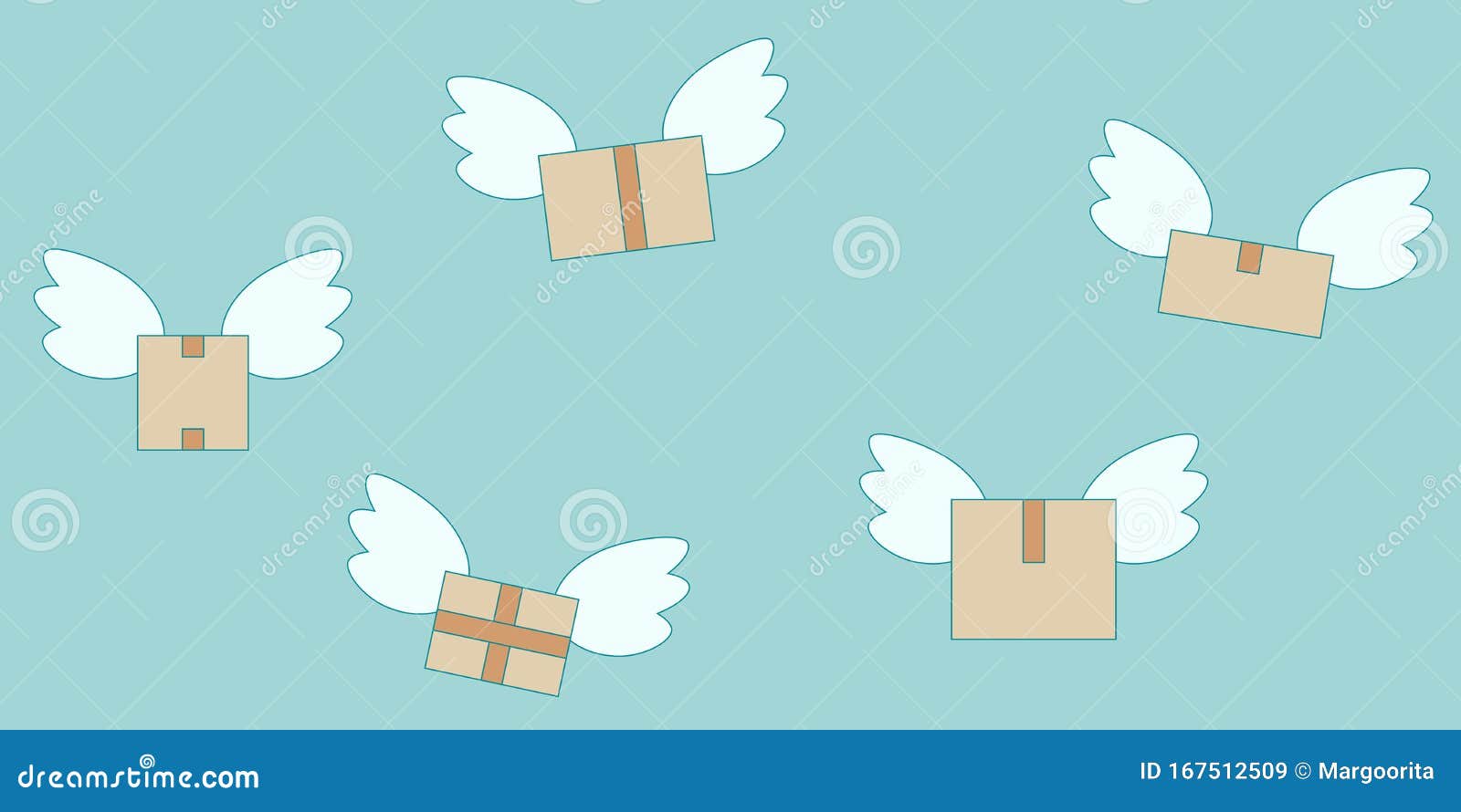 Air Cargo With Wings And Speed Concept With Space Stock Photography ...