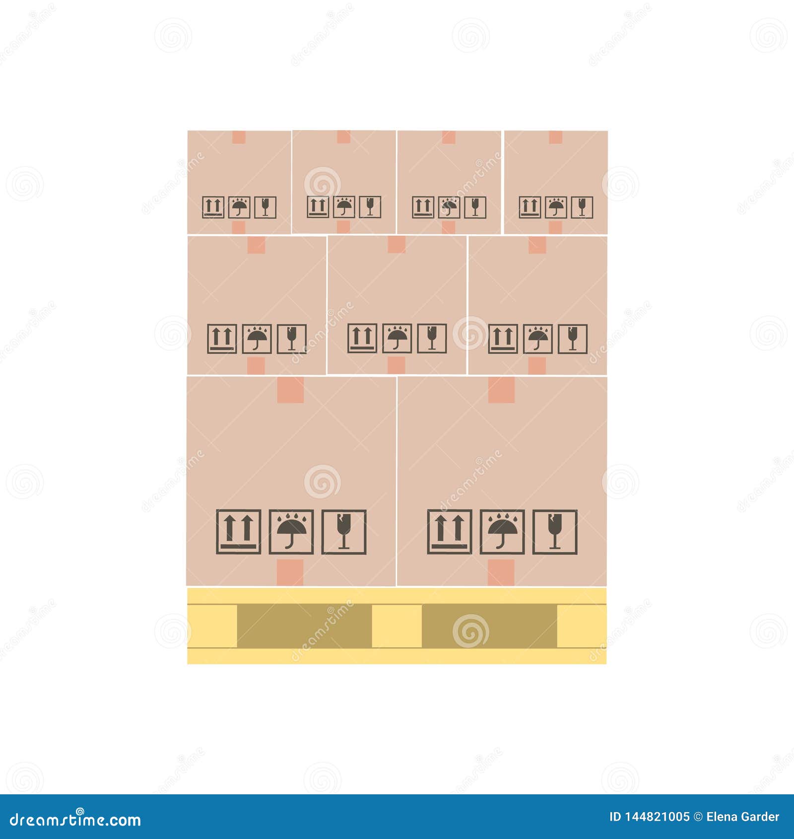 DO NOT STACK Packaging Symbol On A Corrugated Cardboard Box. For Use On ...