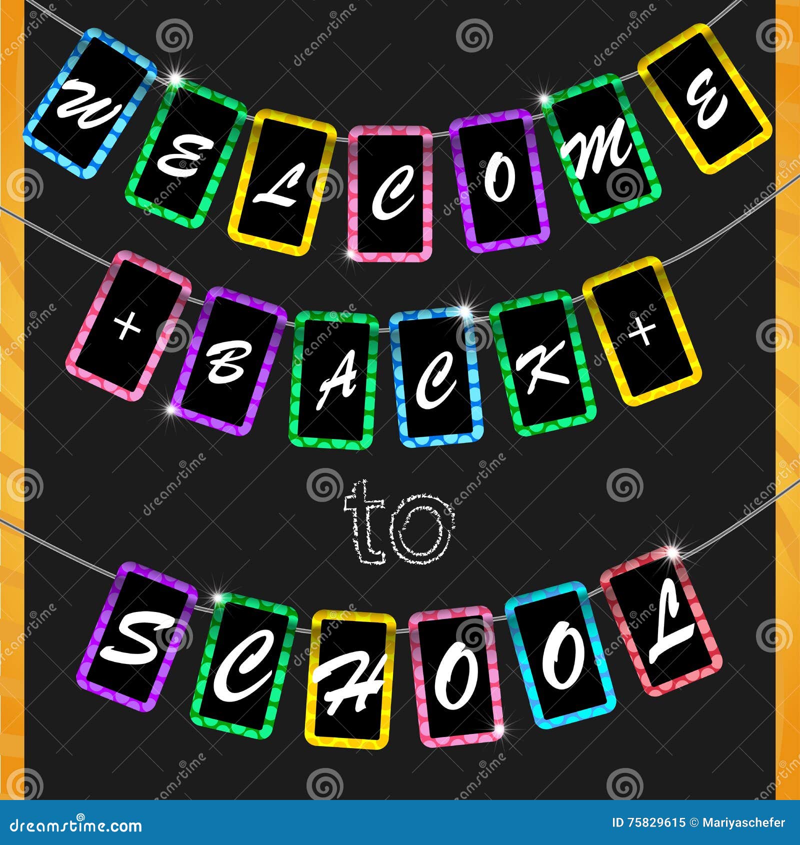 The Boxes with the Words Welcome Back To School Stock Vector ...