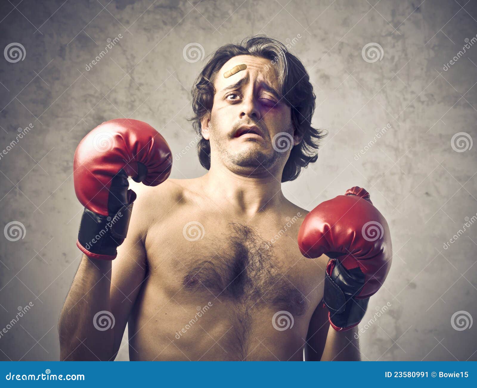 Boxeur battu image stock. Image du homme, pugiliste, perte - 23580991