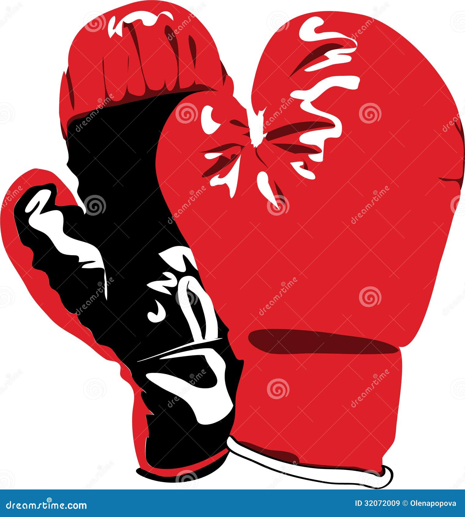 Boxhandschuhe vektor abbildung. Illustration von ring - 32072009