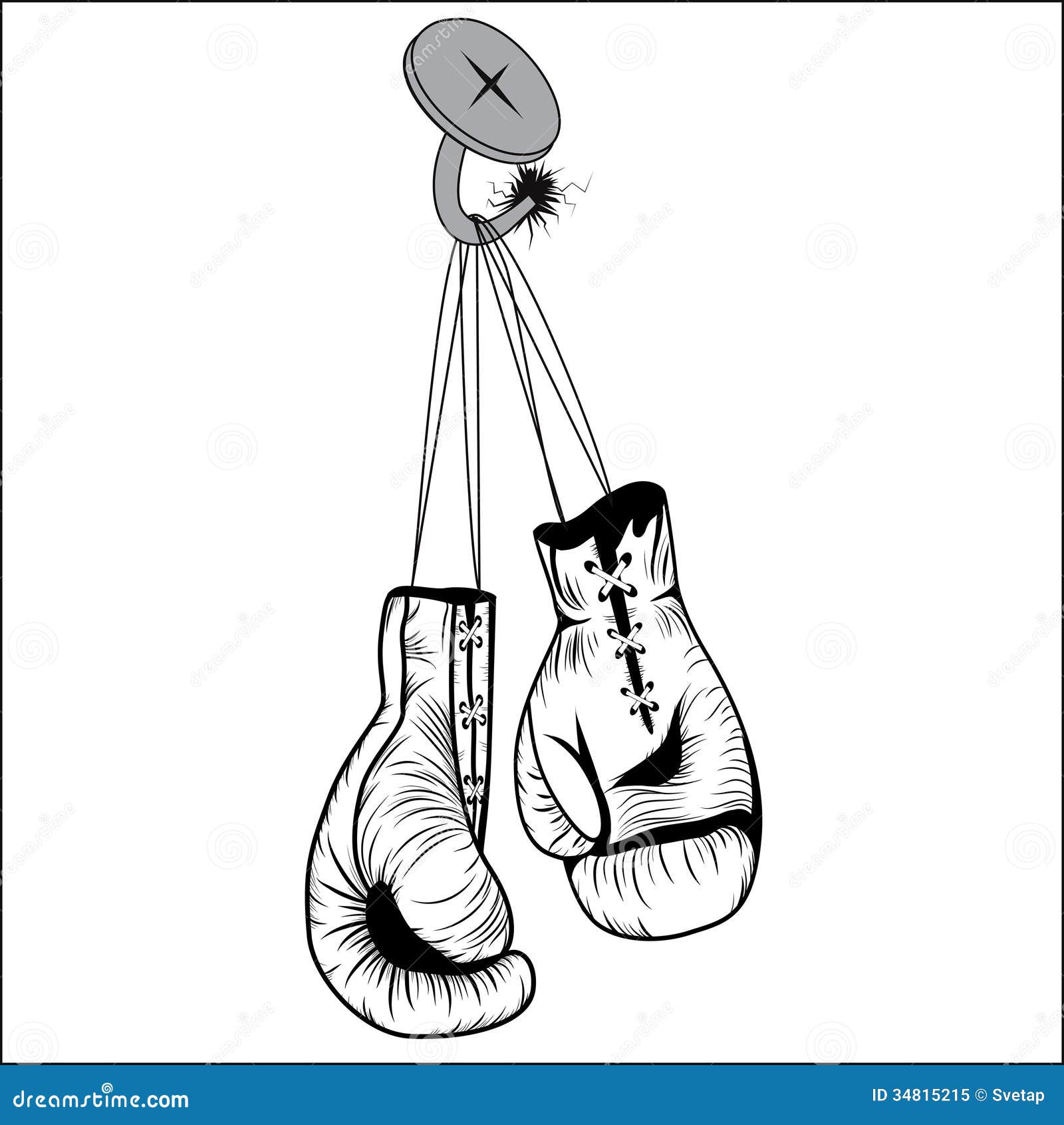 Boxhandschuhe vektor abbildung. Illustration von kampf - 34815215