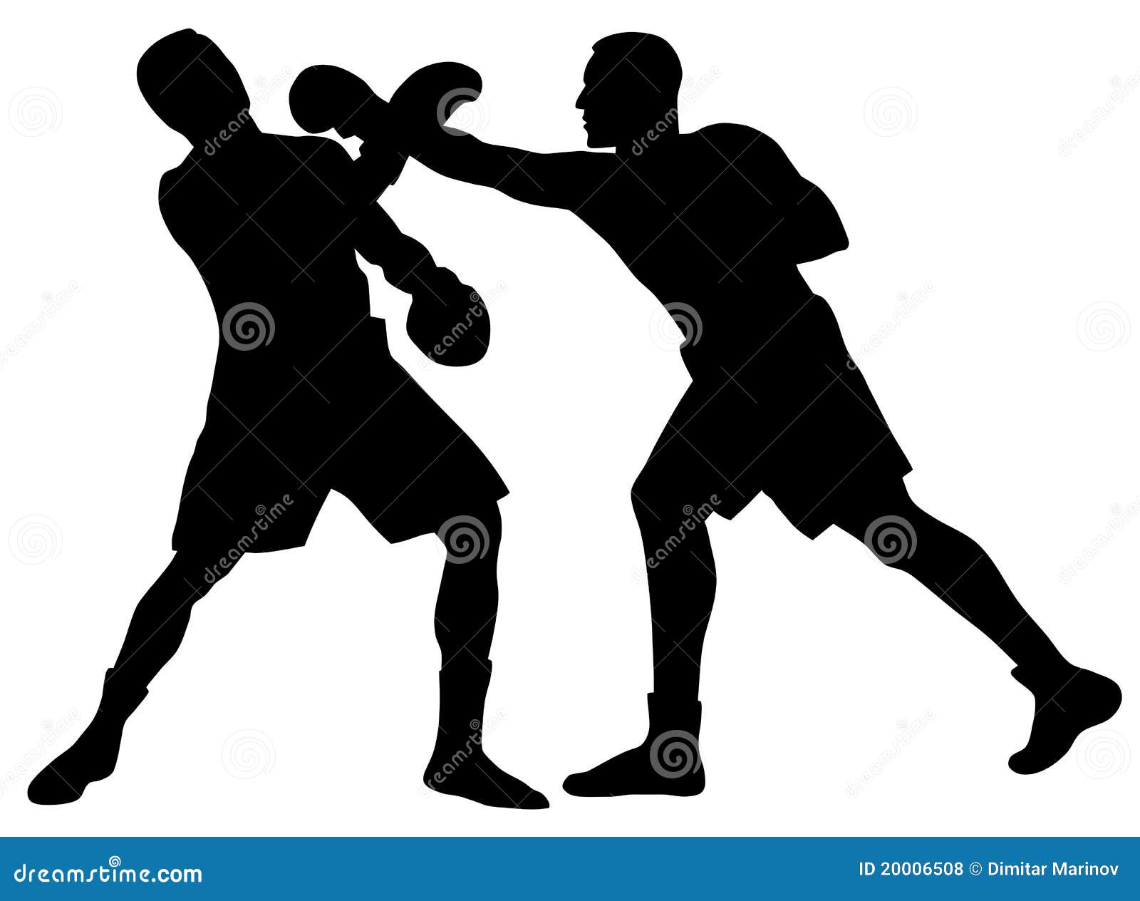 Boxing stock vector. Illustration of fighter, fight, outline - 20006508