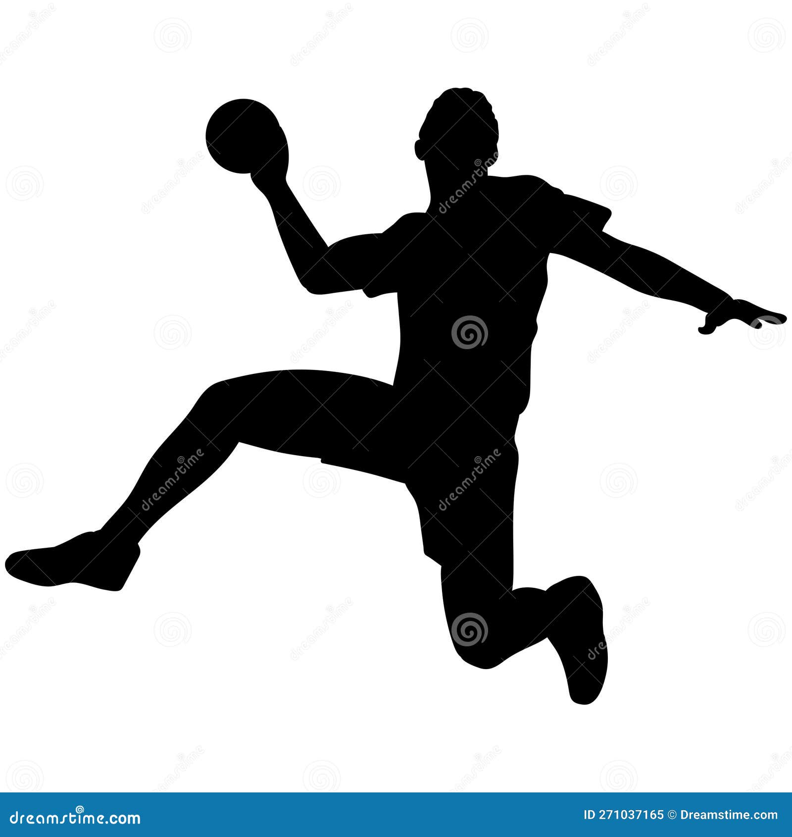 Handball Silhouette Illustration Stock Vector - Illustration of ...