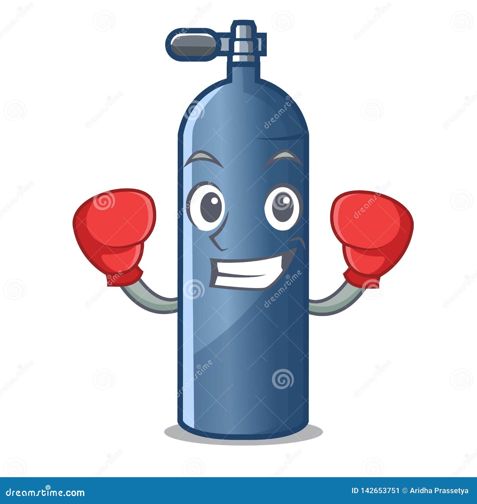 Boxing Air Tank Diving in Cartoon Shape Stock Vector - Illustration of ...