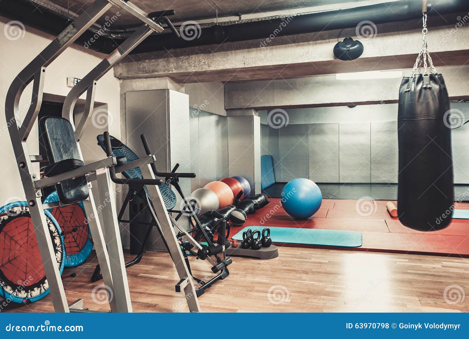 Boxing area in the gym stock photo. Image of recreation - 63970798
