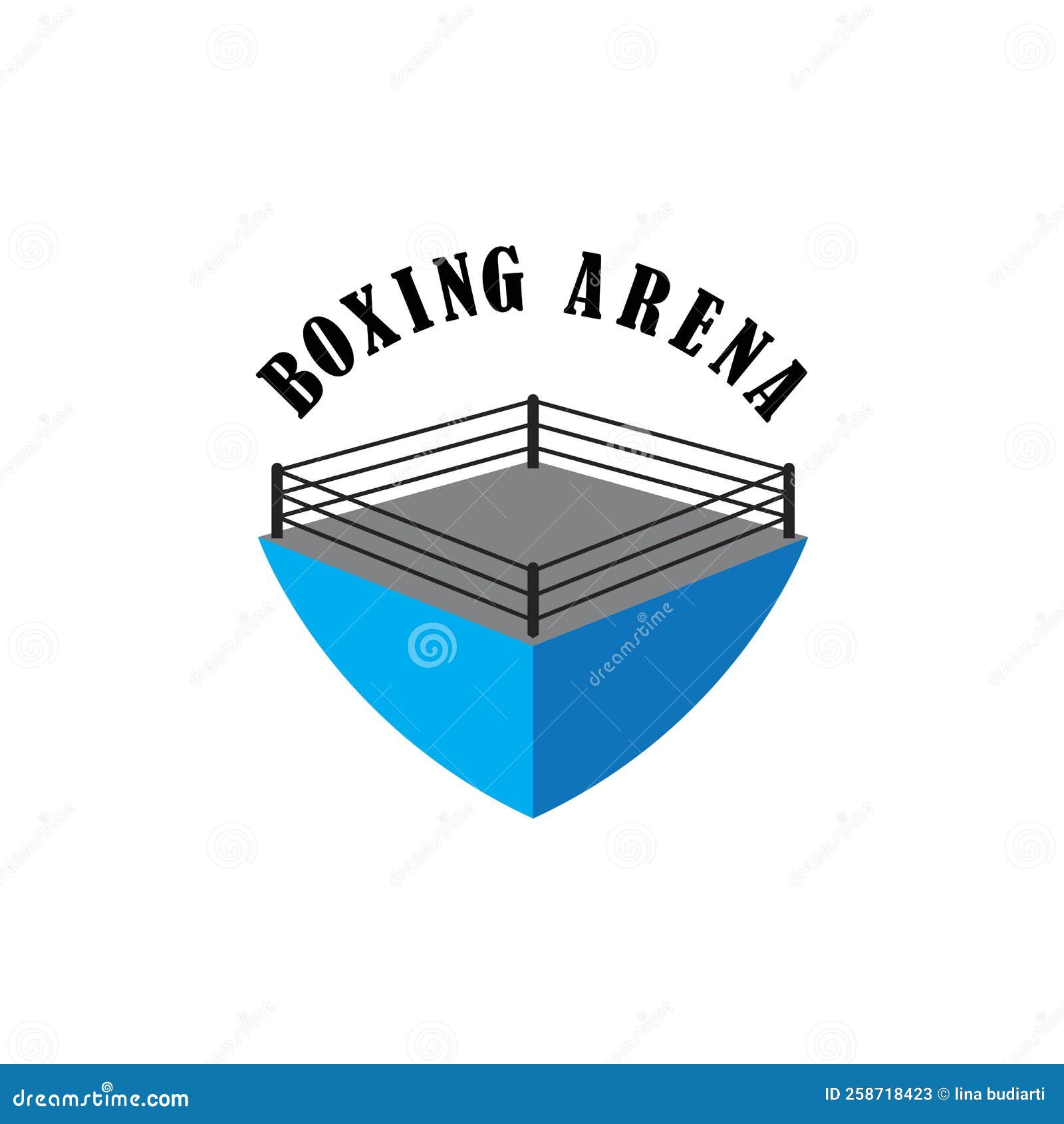 Boxing arena logo stock vector. Illustration of training - 258718423