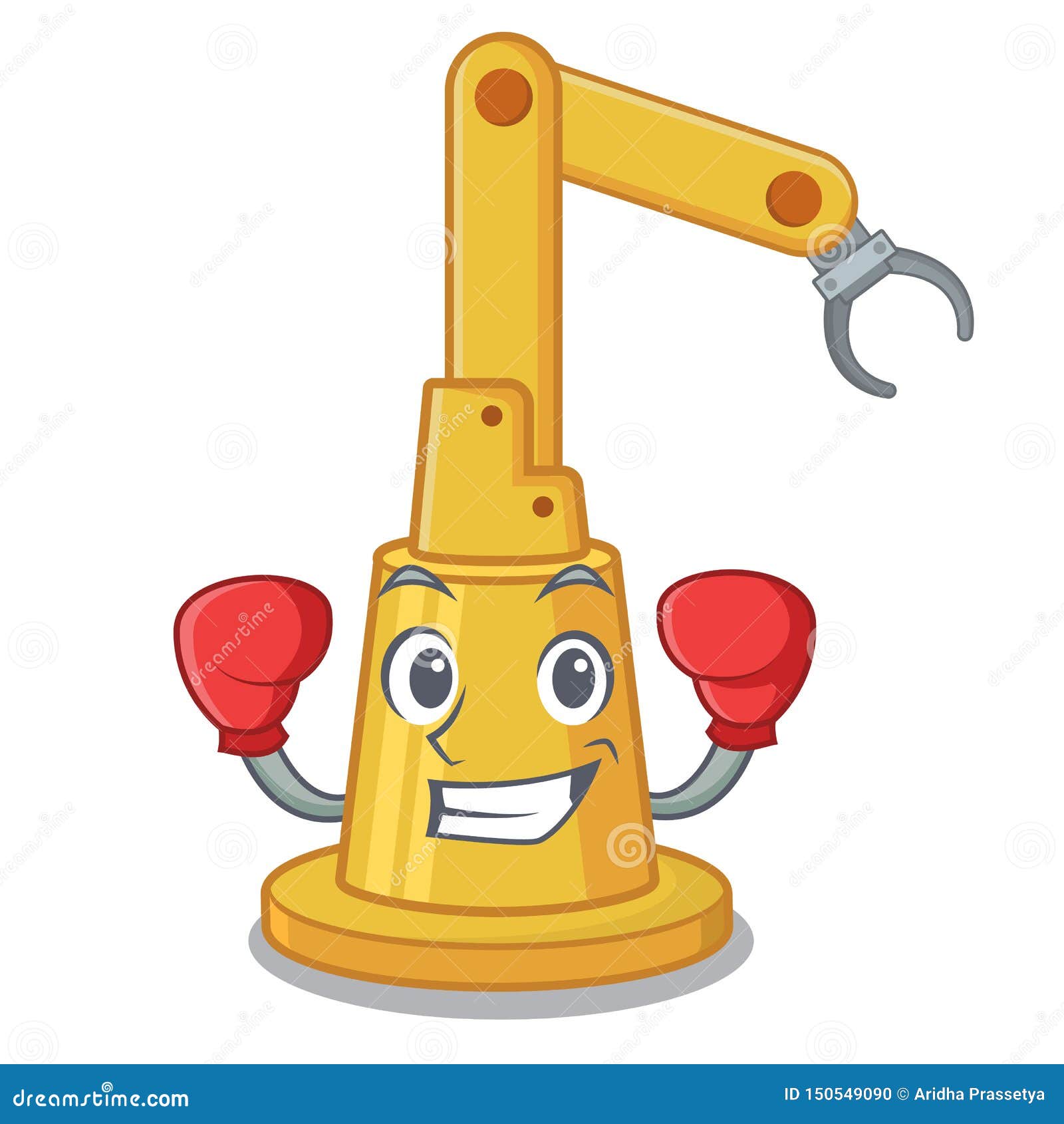 Boxing Assembly Automation Machine Isolated the Mascot Stock Vector ...