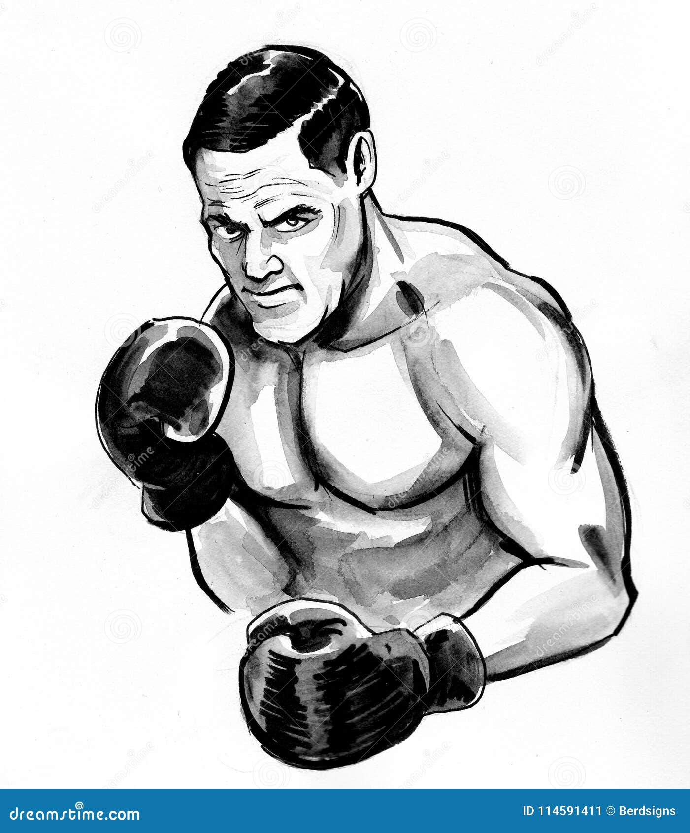 Boxing athlete stock illustration. Illustration of character - 114591411