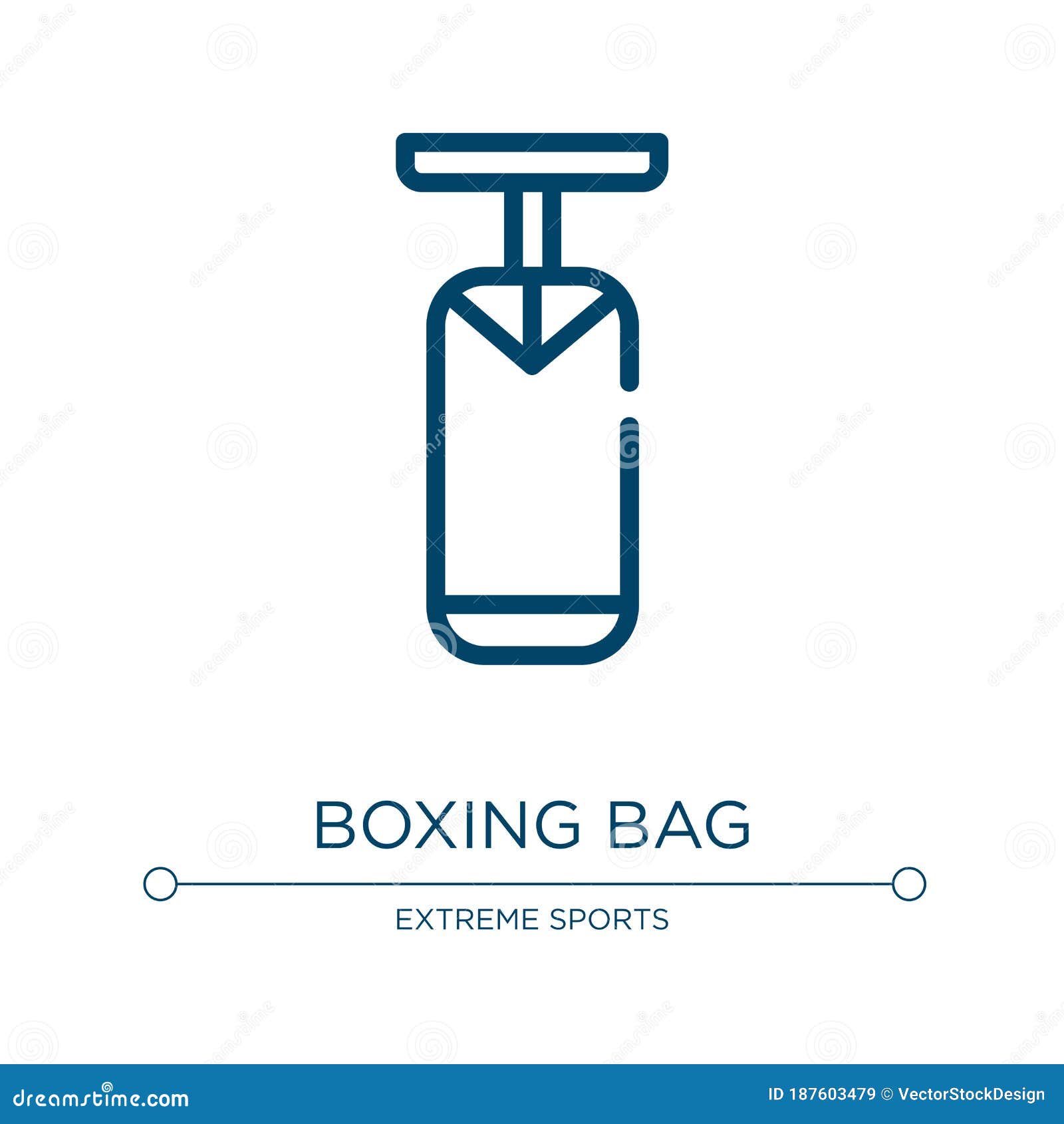 Boxing Bag Icon. Linear Vector Illustration from Active Lifestyle ...