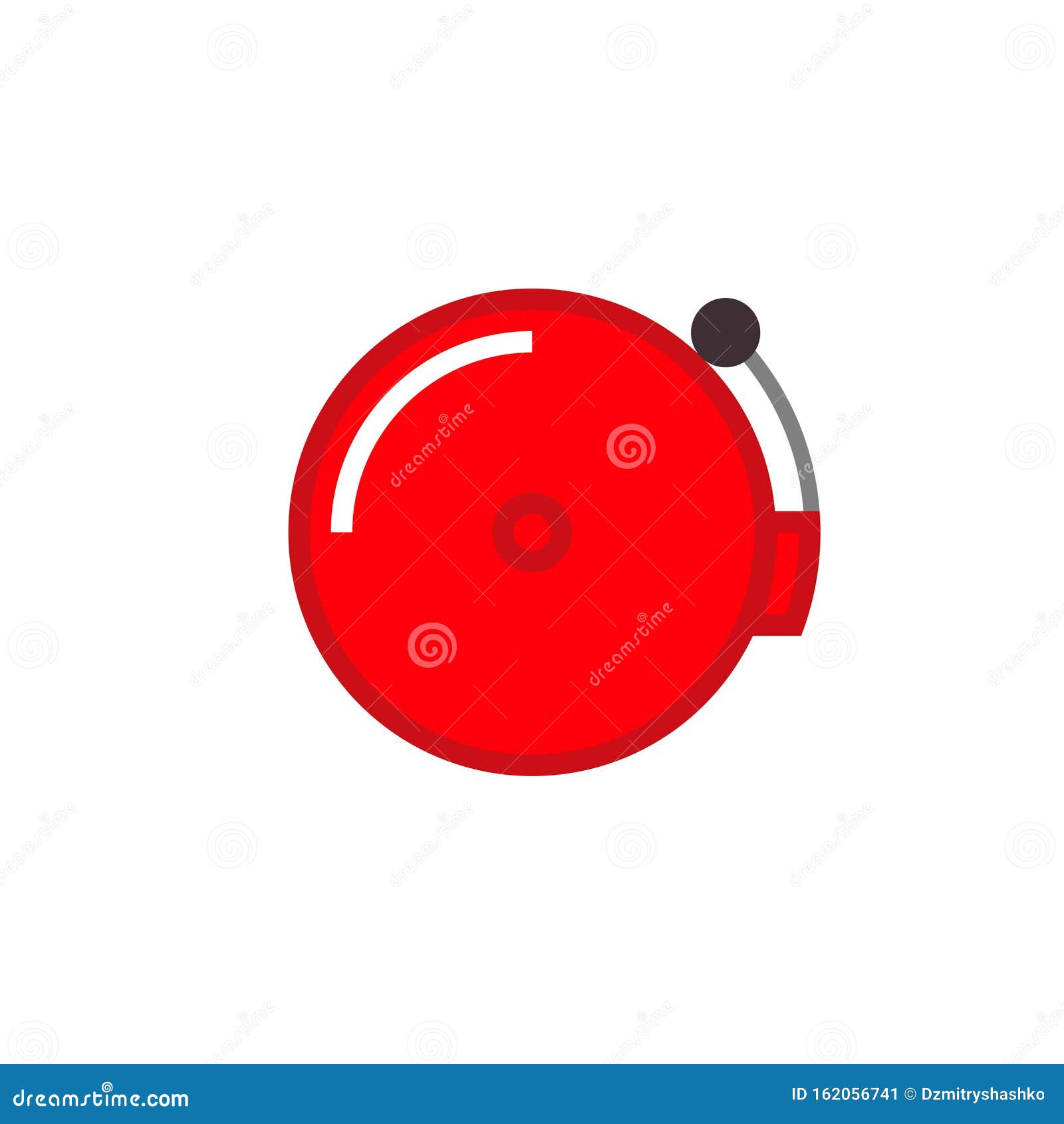 Boxing bell icon. stock vector. Illustration of caution - 162056741