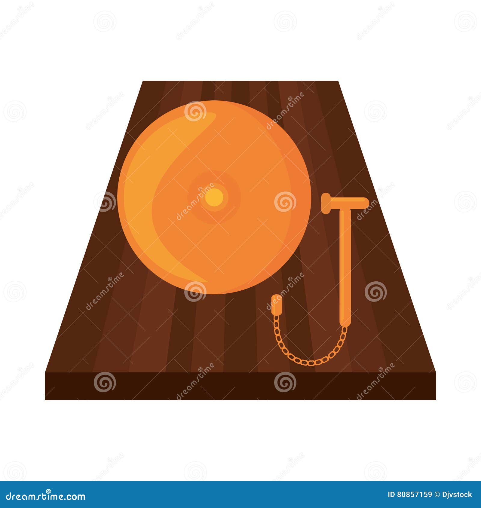 Boxing bell icon stock vector. Illustration of symbol - 80857159