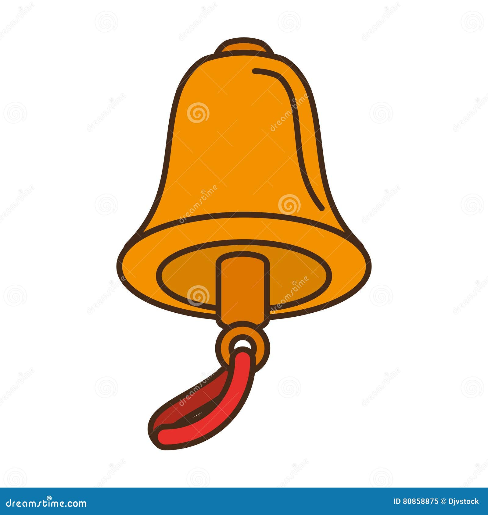 Boxing bell icon stock vector. Illustration of metal - 80858875