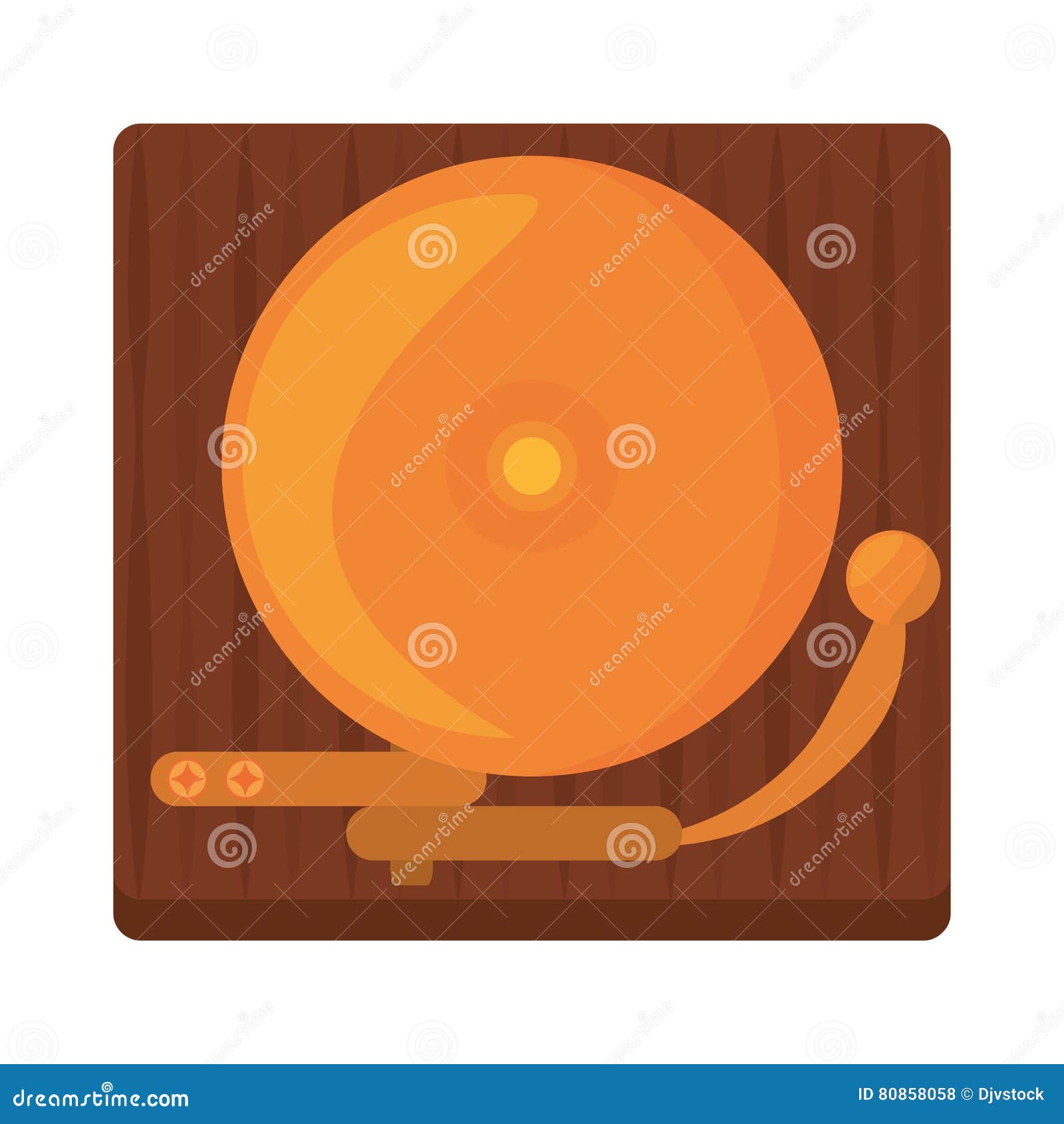 Boxing Bell Isolated Icon Isolated Icon Stock Vector - Illustration of ...