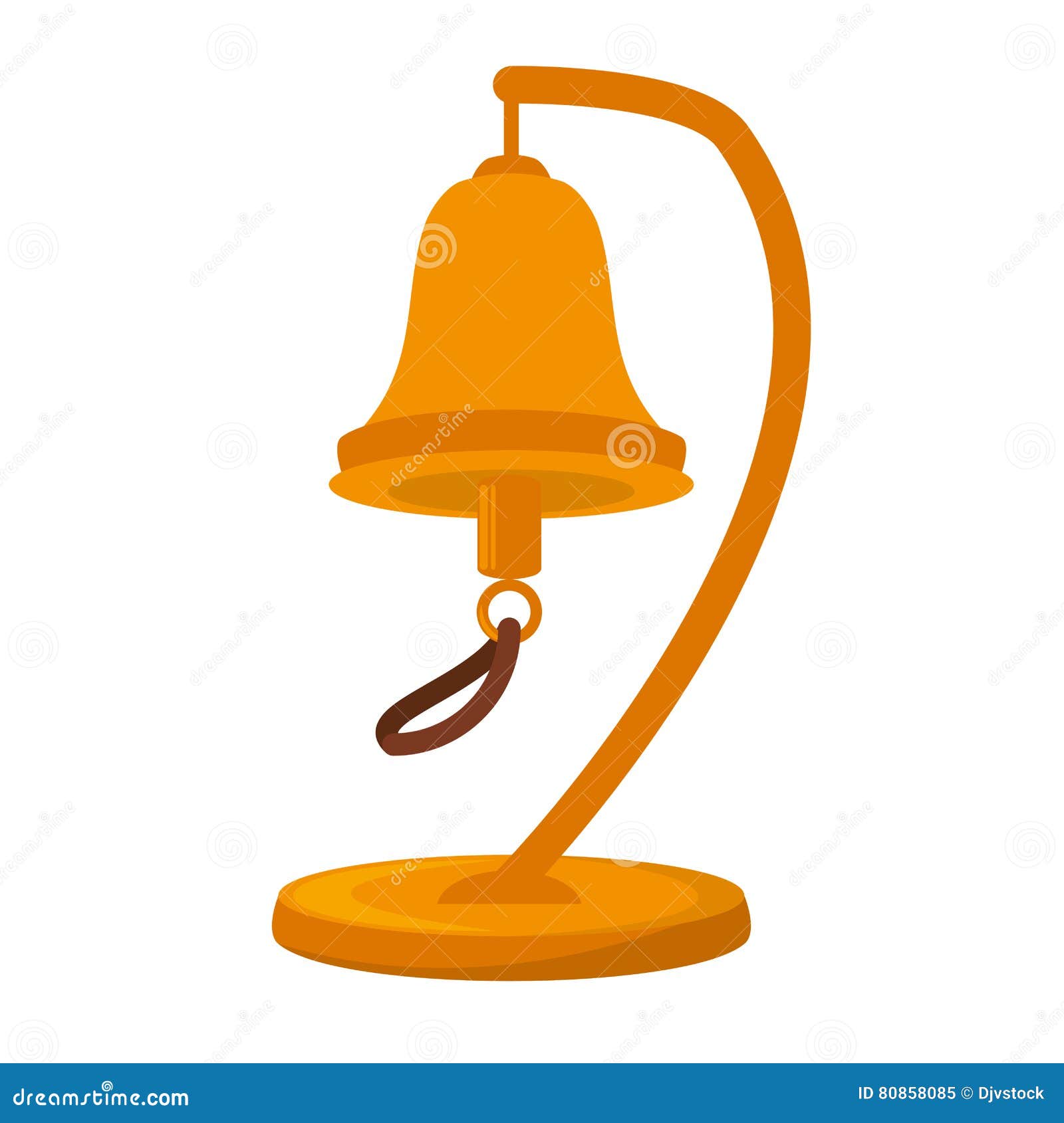 Boxing bell isolated icon stock vector. Illustration of isolated - 80858085