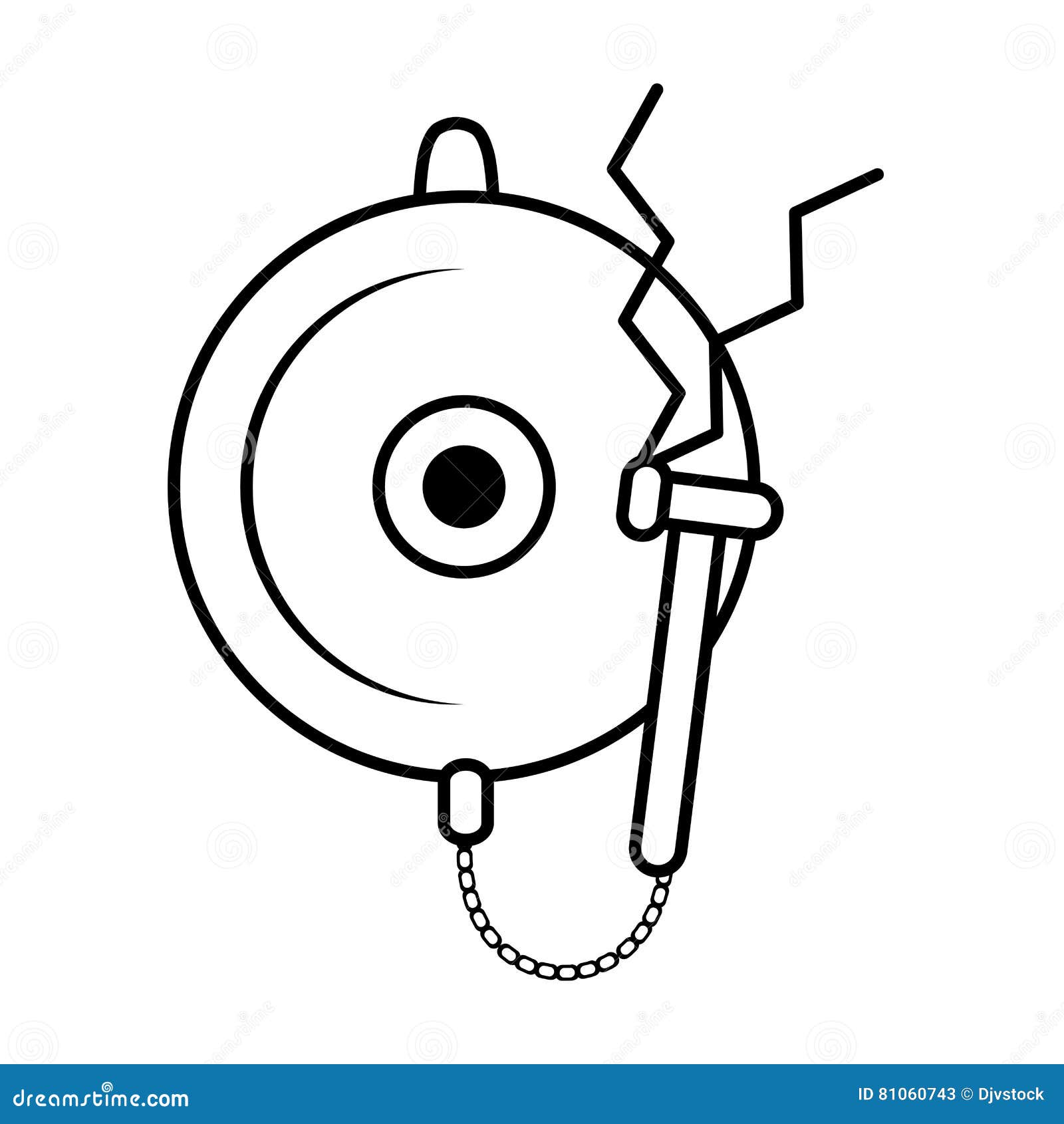 Boxing bell isolated icon stock vector. Illustration of isolated - 81060743