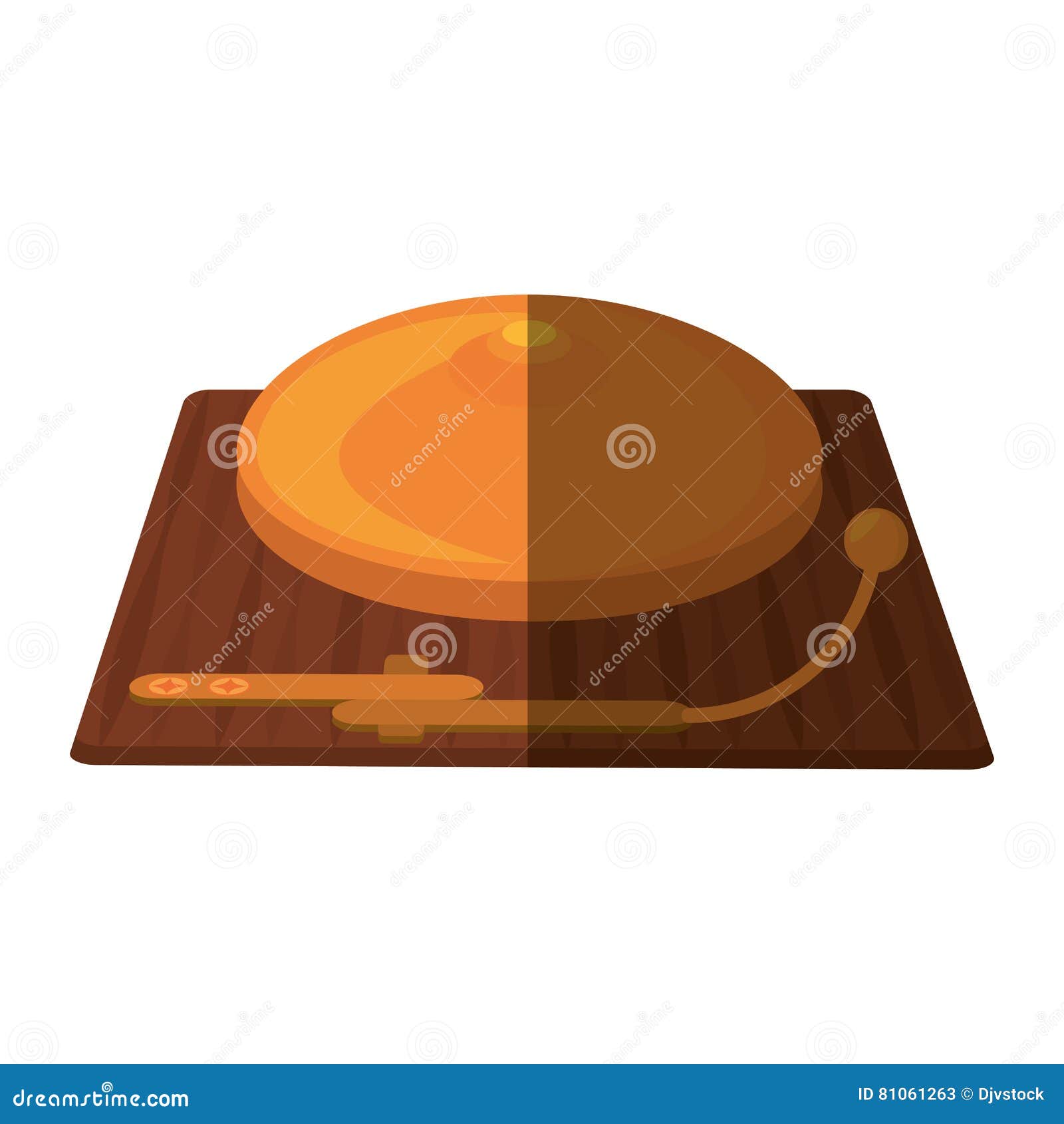 Boxing bell isolated icon stock vector. Illustration of competition ...