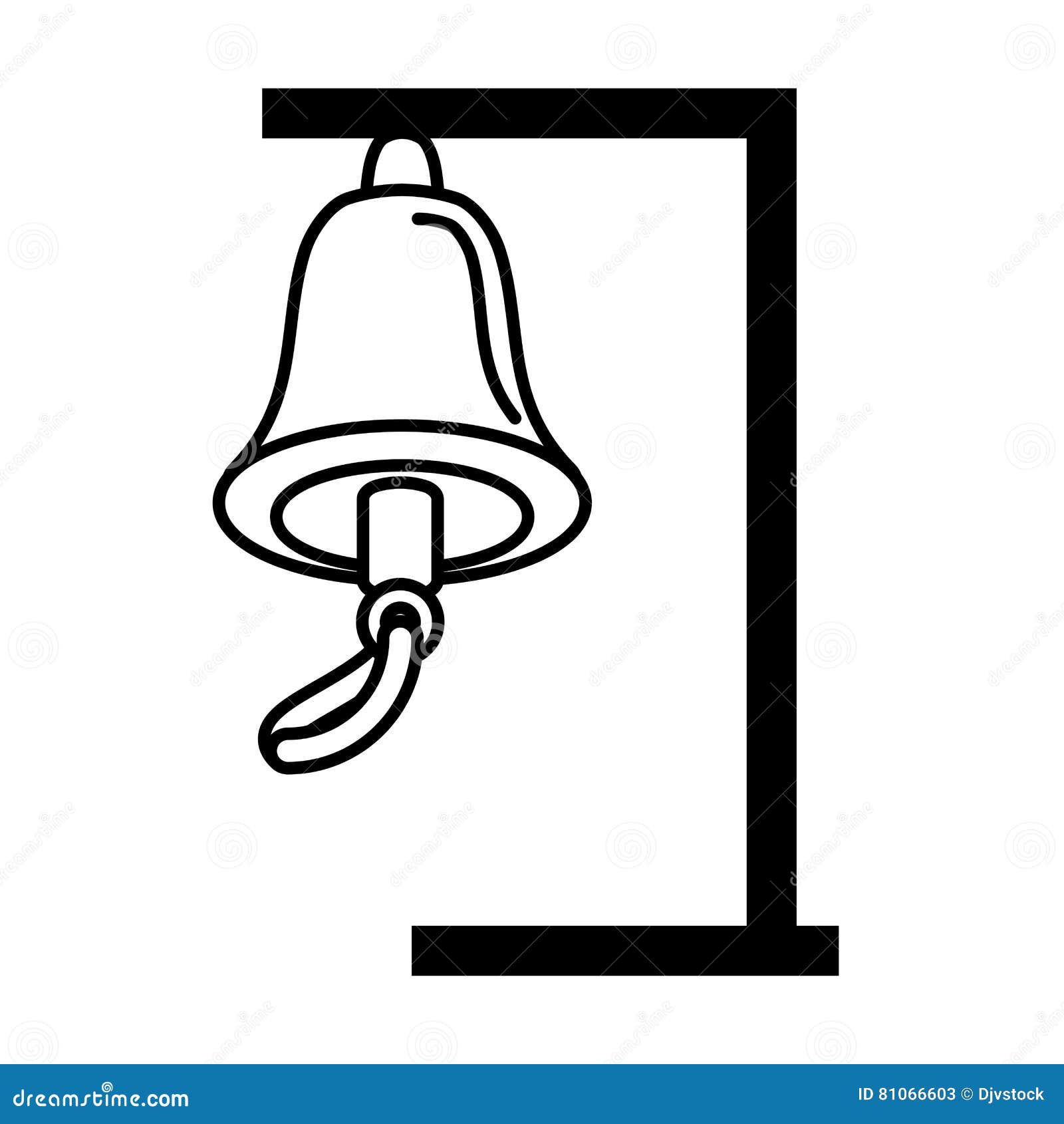 Boxing bell isolated icon stock vector. Illustration of concept - 81066603