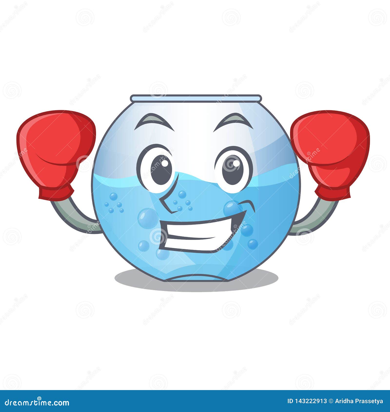 Boxing Bowl Aquarium Isolated with the Cartoon Stock Vector ...