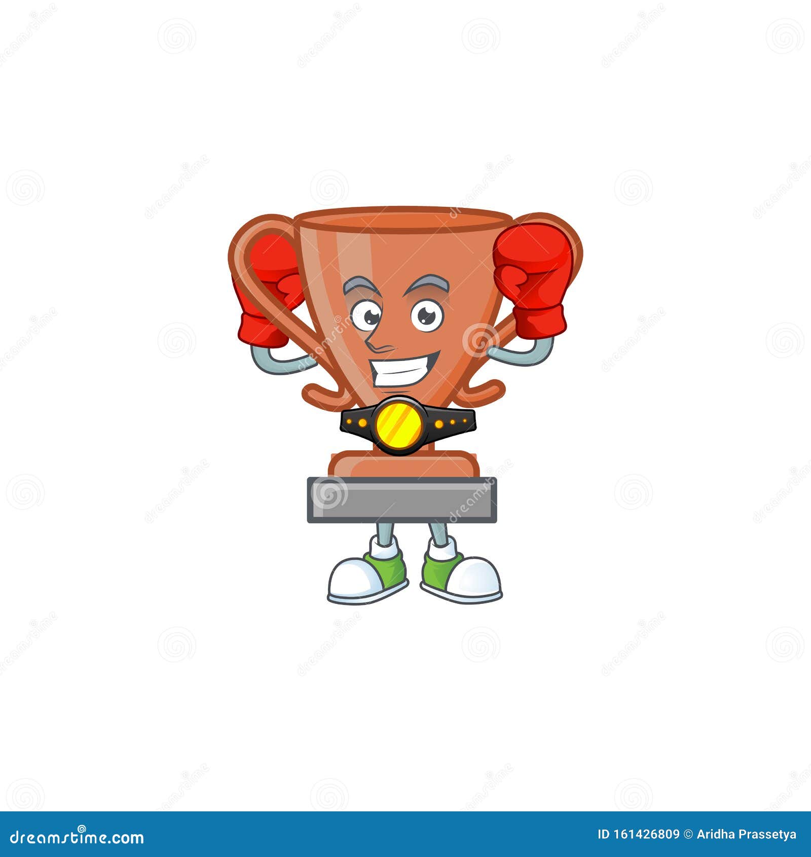 Boxing Bronze Trophy for the Third Winner. Stock Vector - Illustration ...