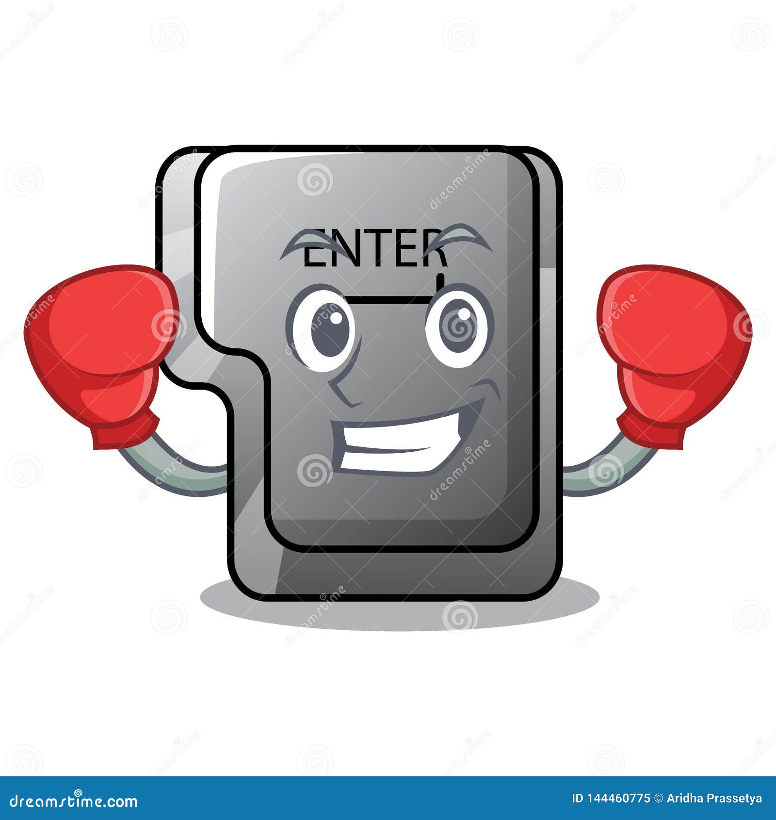 Boxing Button Enter in the Shape Mascot Stock Vector - Illustration of ...