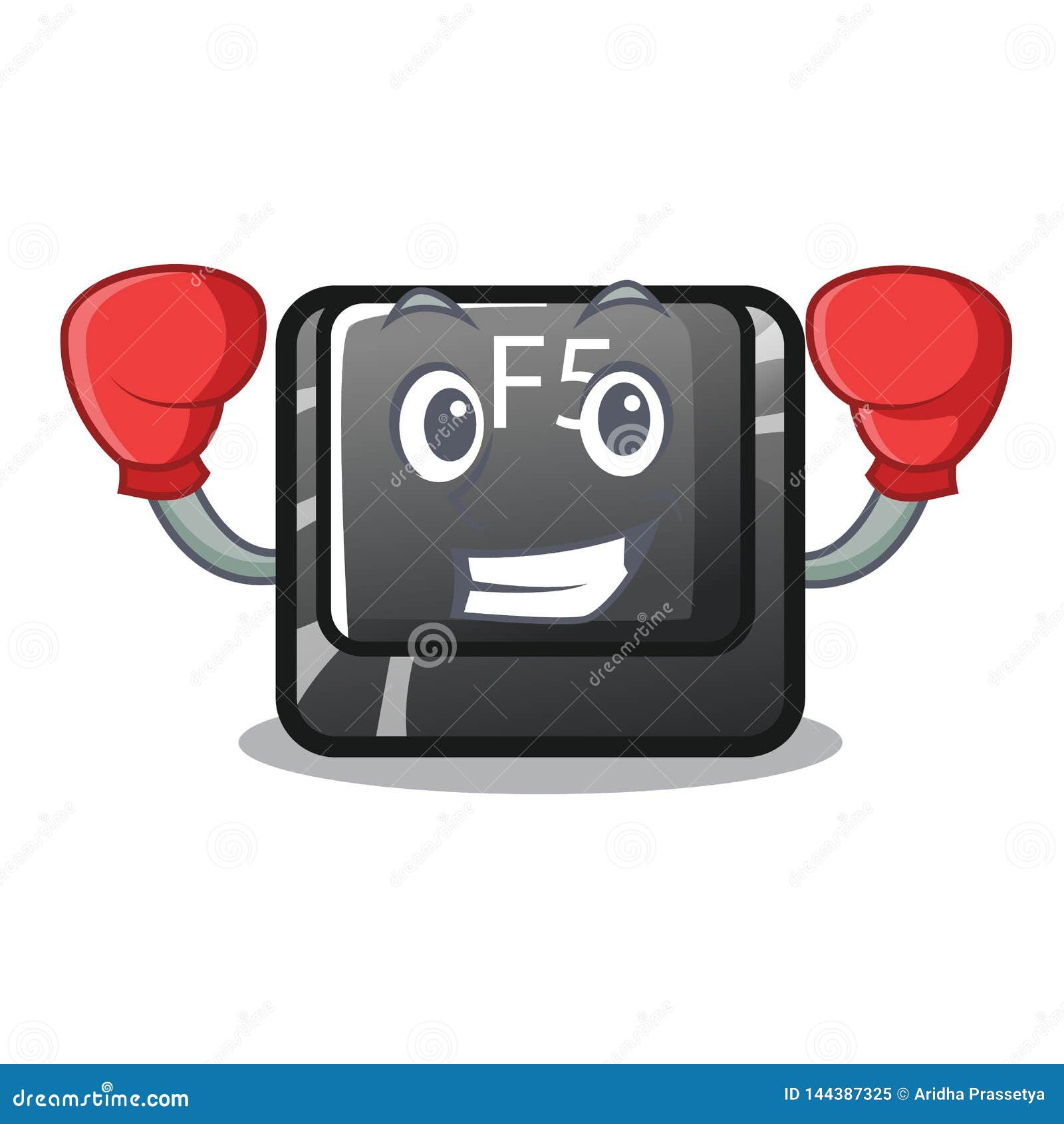 Boxing Button F5 Isolated with the Character Stock Vector ...