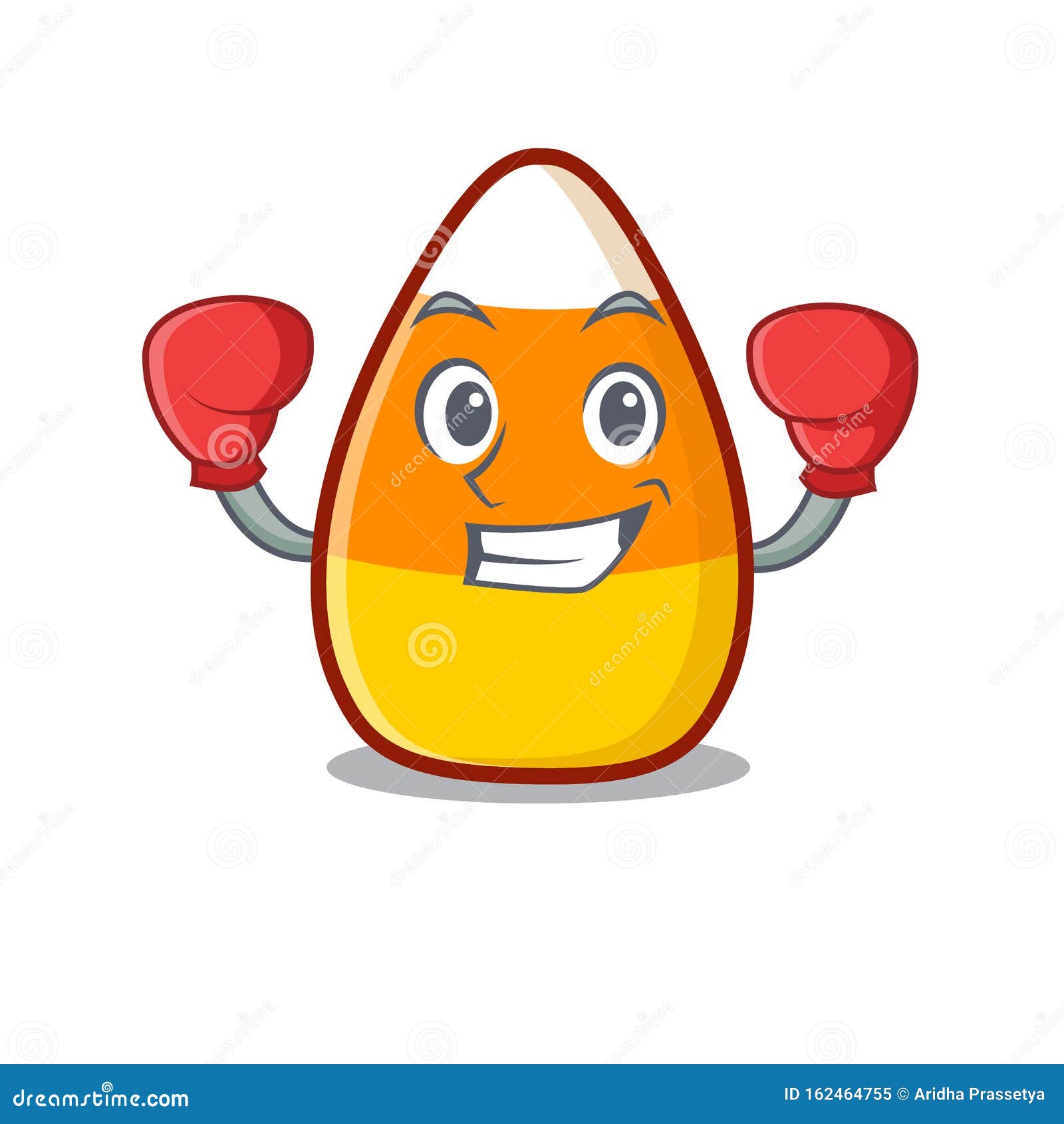 Boxing Candy Corn Isolated with the Cartoon Stock Vector - Illustration ...