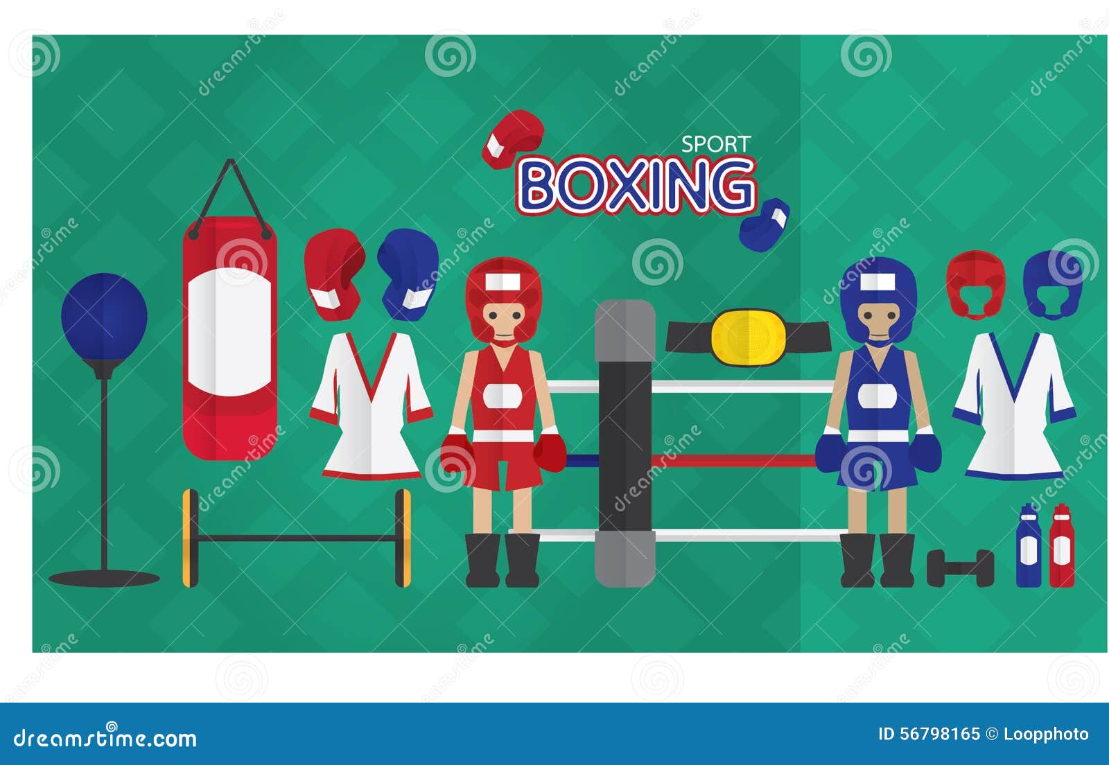Boxing cartoon icon stock illustration. Illustration of design - 56798165