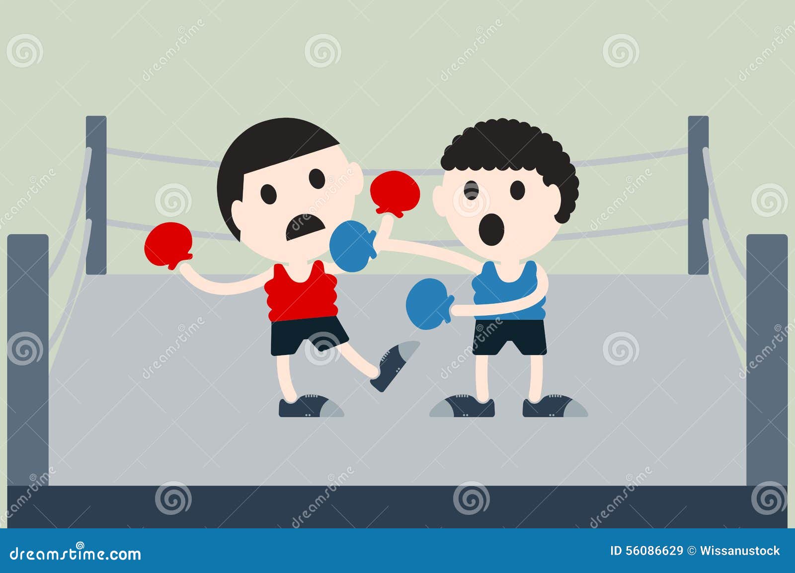 Boxing cartoon vector stock vector. Illustration of vector - 56086629