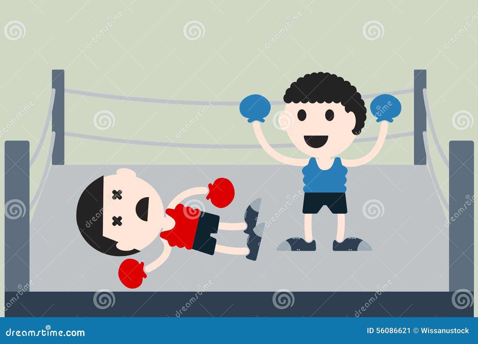 Boxing cartoon vector stock vector. Illustration of action - 56086621
