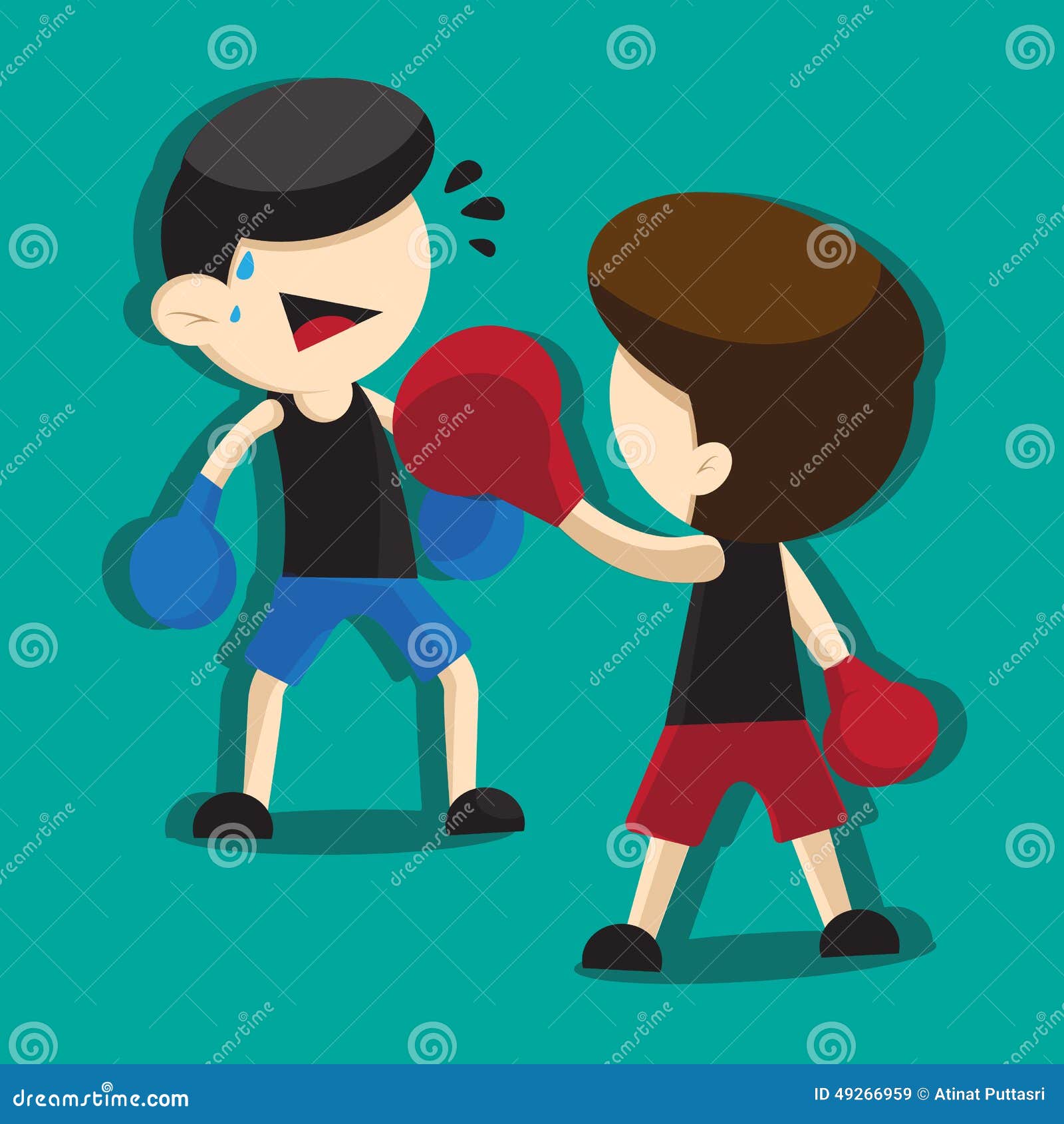 BOXING CARTOON stock vector. Illustration of boxer, male - 49266959