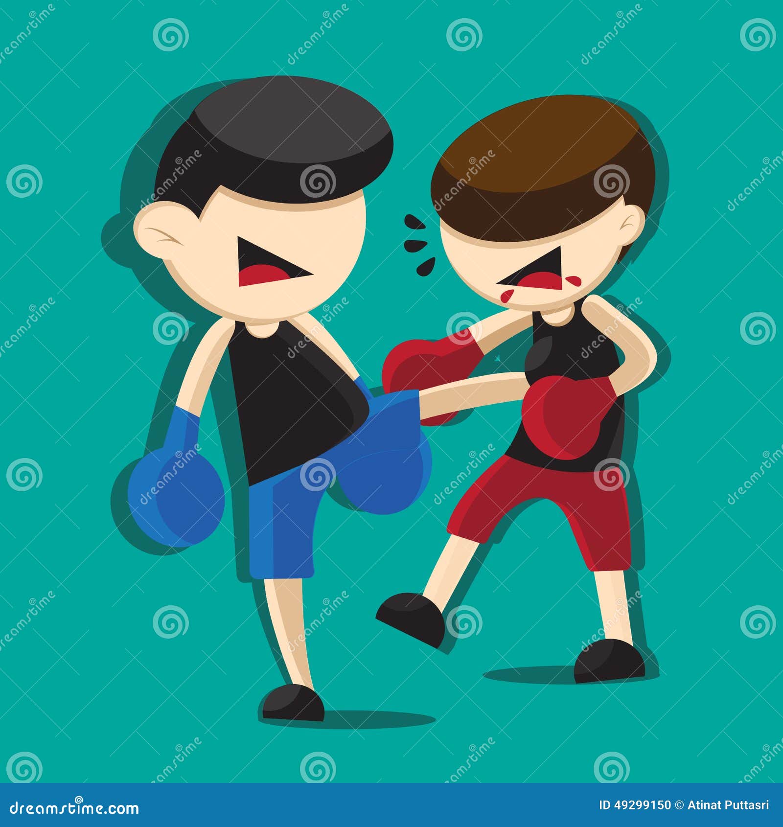 BOXING CARTOON stock vector. Illustration of character - 49299150