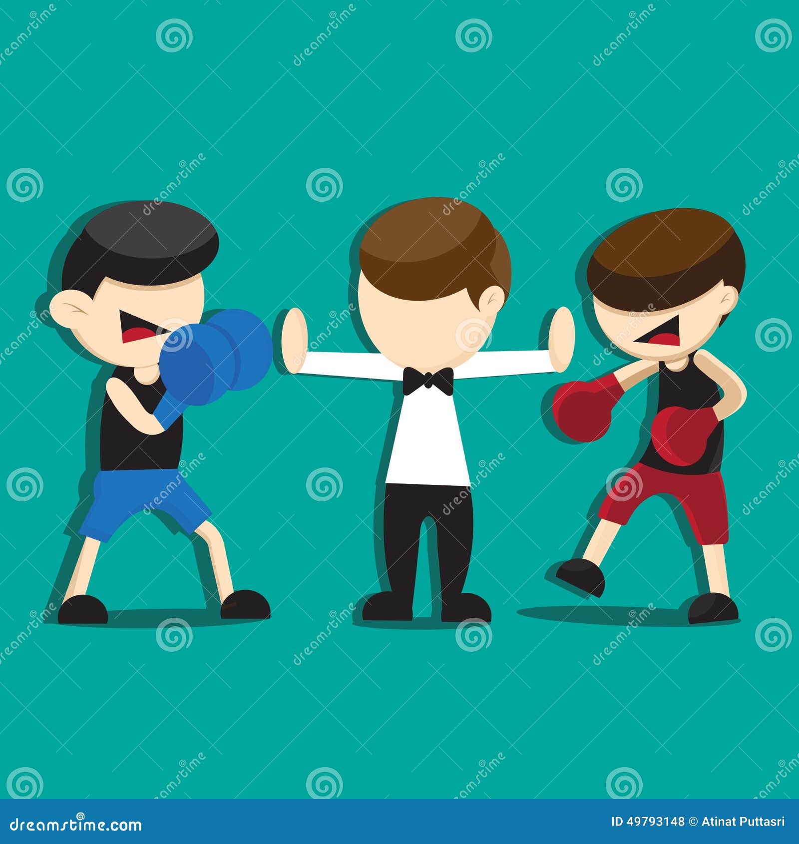 BOXING CARTOON stock vector. Illustration of colorful - 49793148