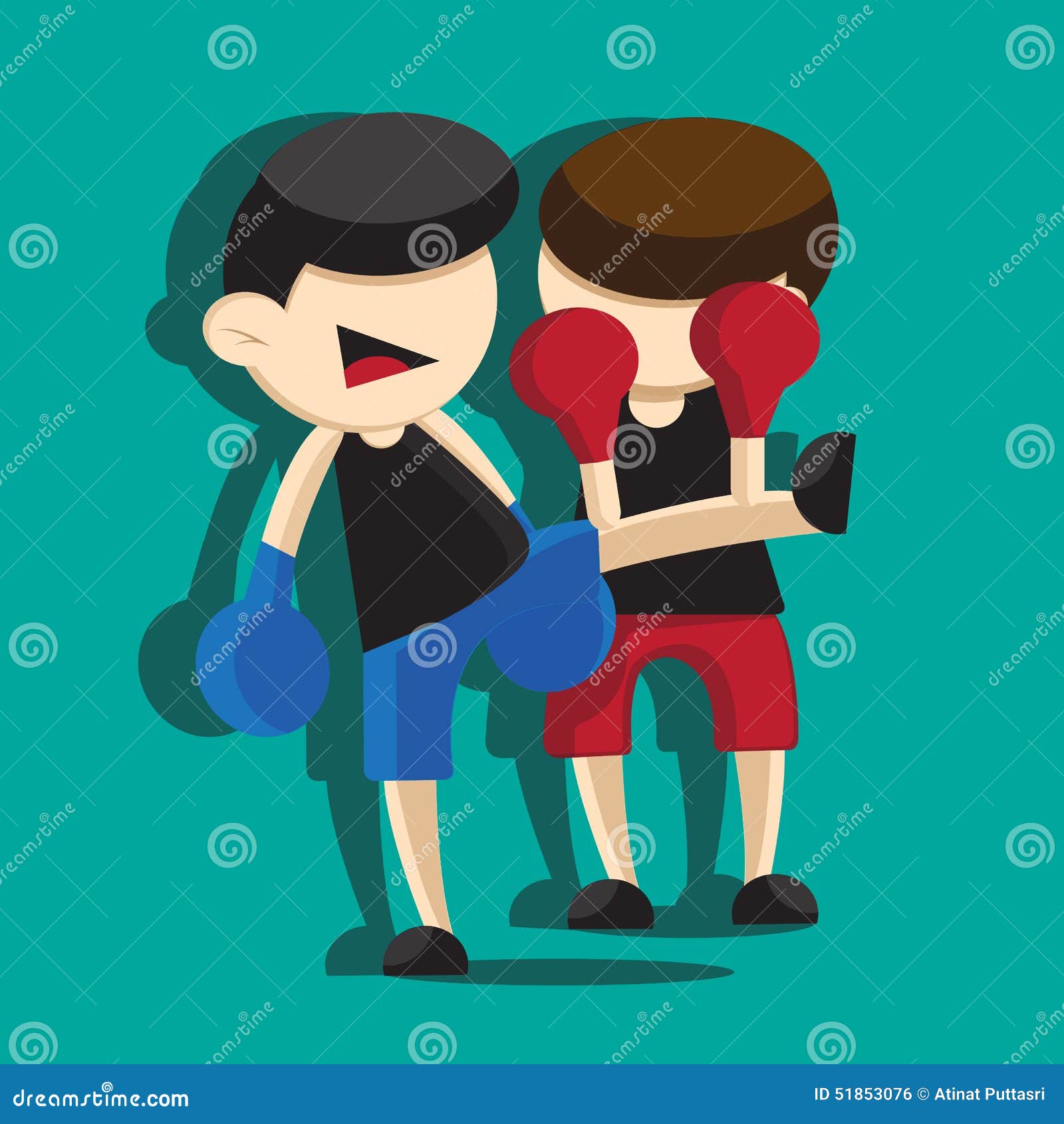 BOXING CARTOON stock vector. Illustration of cartoon - 51853076