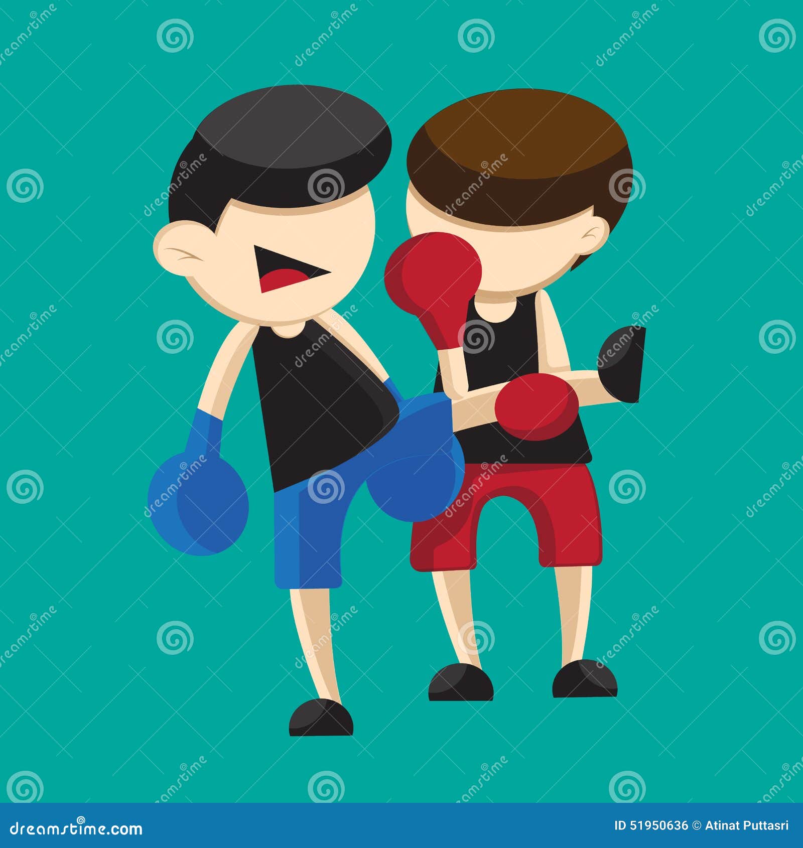 Boxing cartoon stock vector. Illustration of gloves, game - 51950636