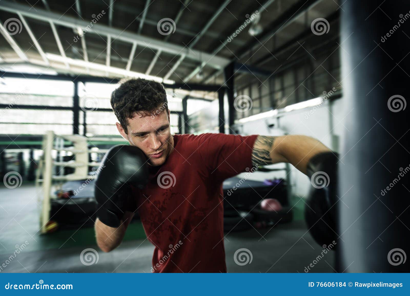 Boxing Challenge Exercise Sport Workout Practice Concept Stock Photo ...
