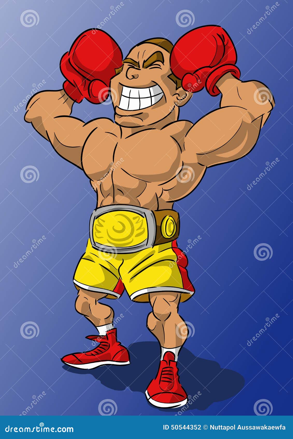 Boxing Champion stock vector. Illustration of vector - 50544352