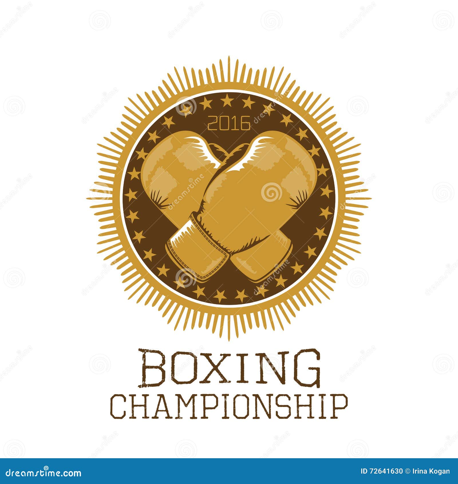 Boxing Championship Vector Logo, Emblem, Label, Design Stock Vector ...