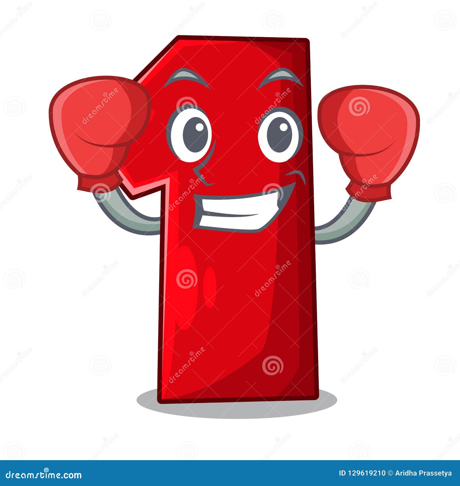 Boxing Character Number One on the Platform Stock Vector - Illustration ...