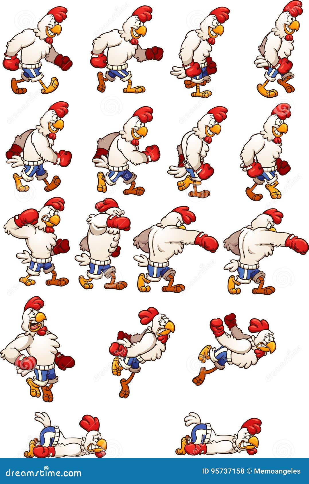 Boxing_chicken stock vector. Illustration of cartoon - 95737158