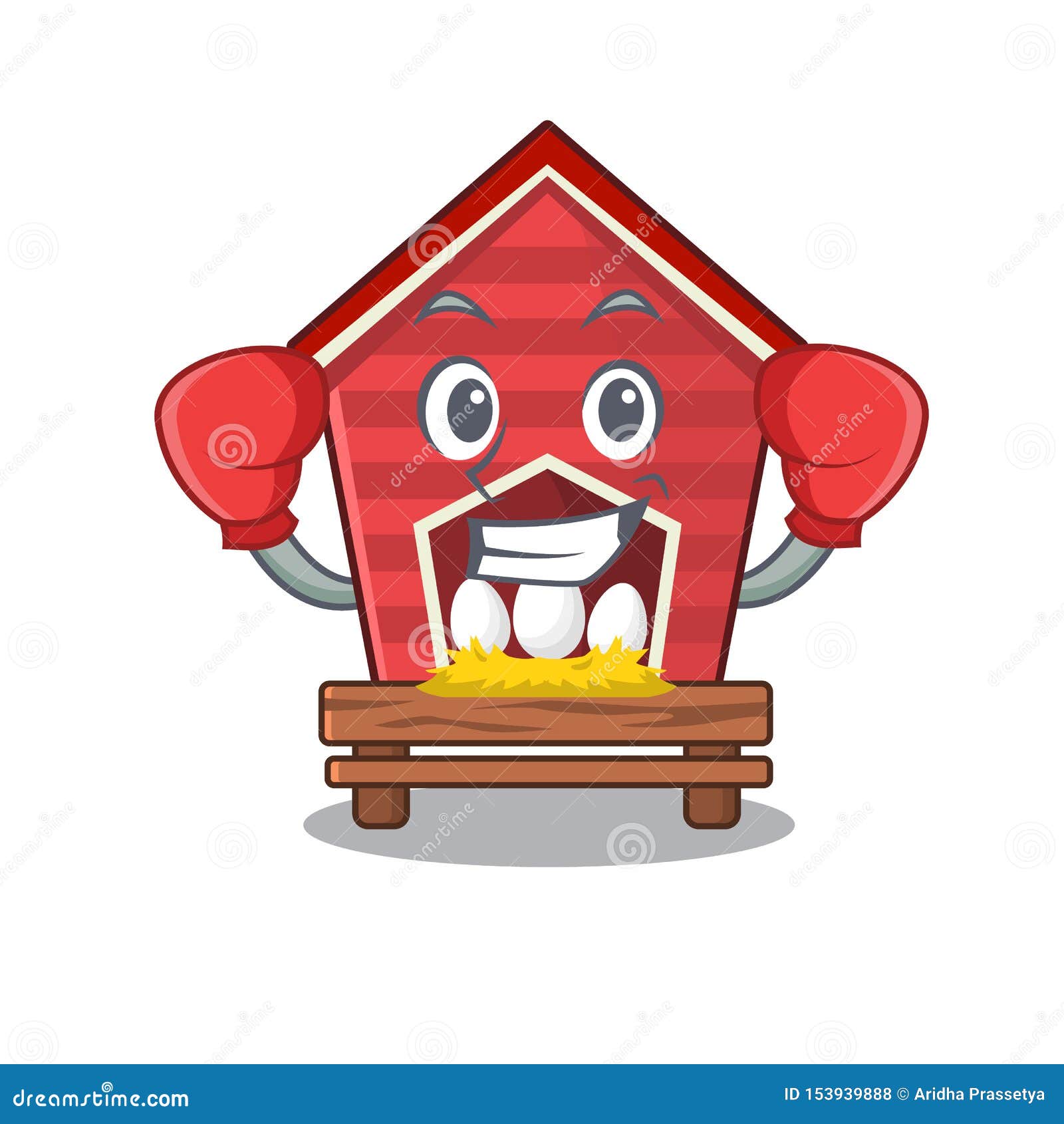Boxing Chicken Coop Isolated in the Mascot Stock Vector - Illustration ...