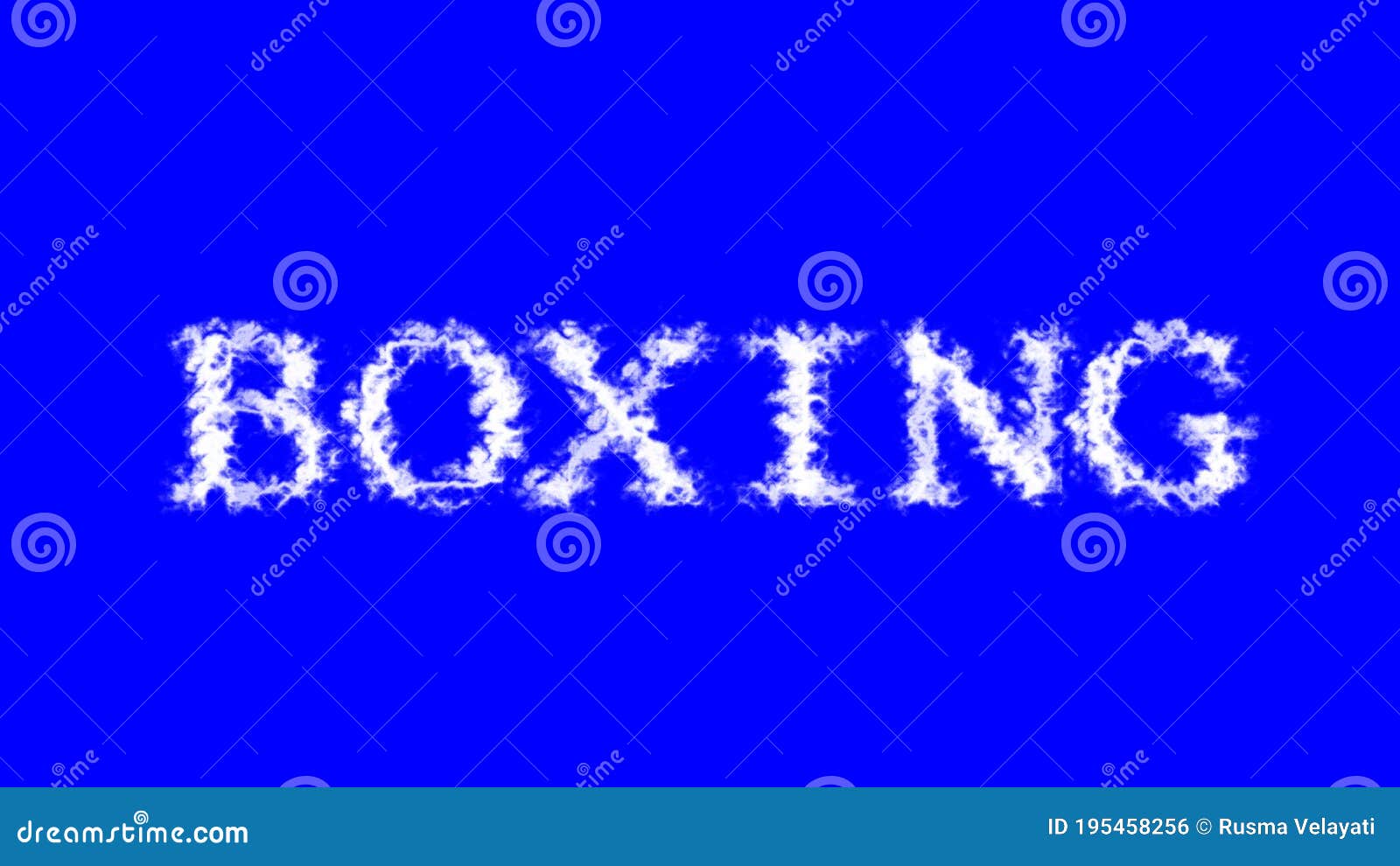 Boxing Cloud Text Effect Blue Isolated Background Stock Illustration ...