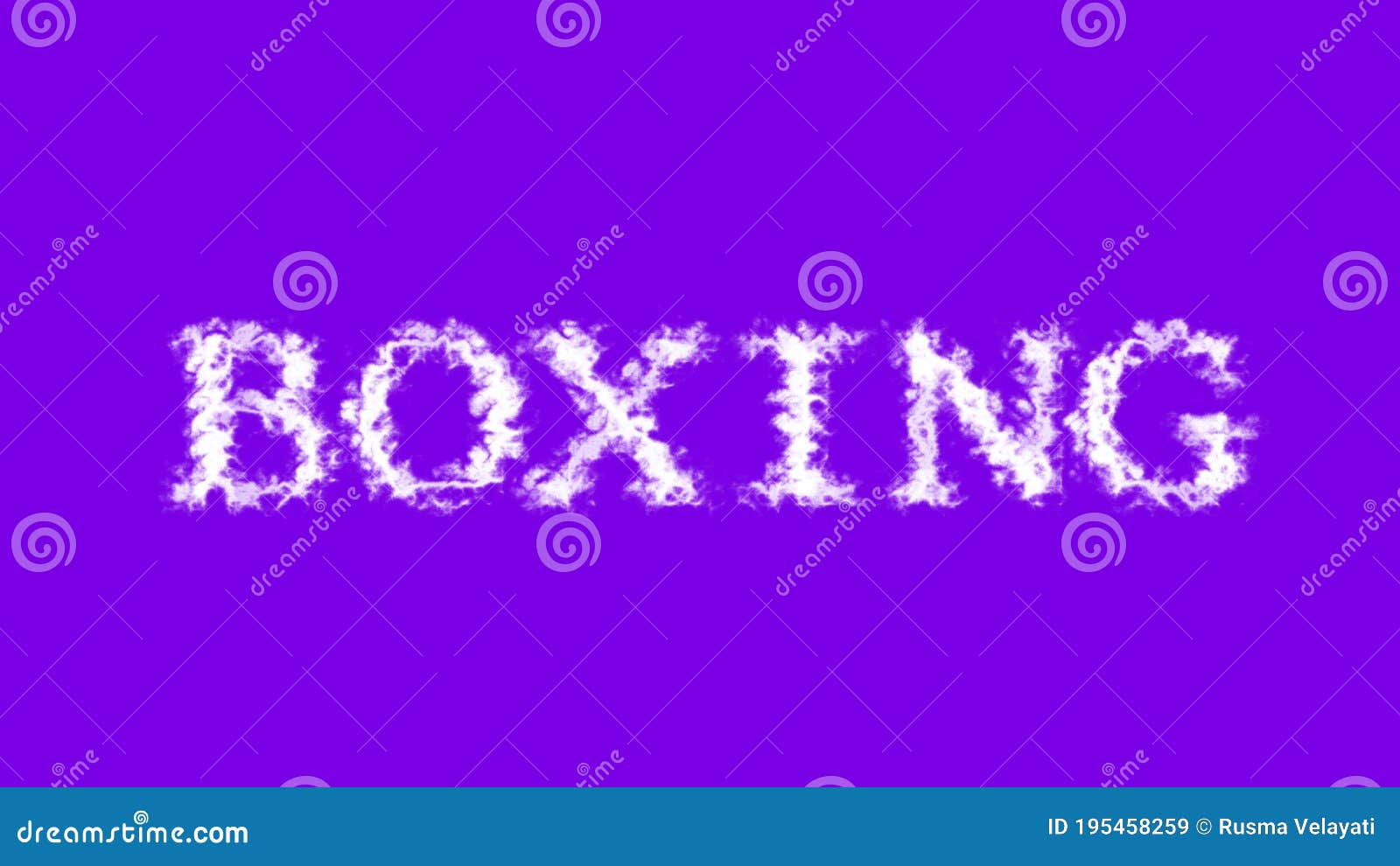 Boxing Cloud Text Effect Violet Isolated Background Stock Illustration ...